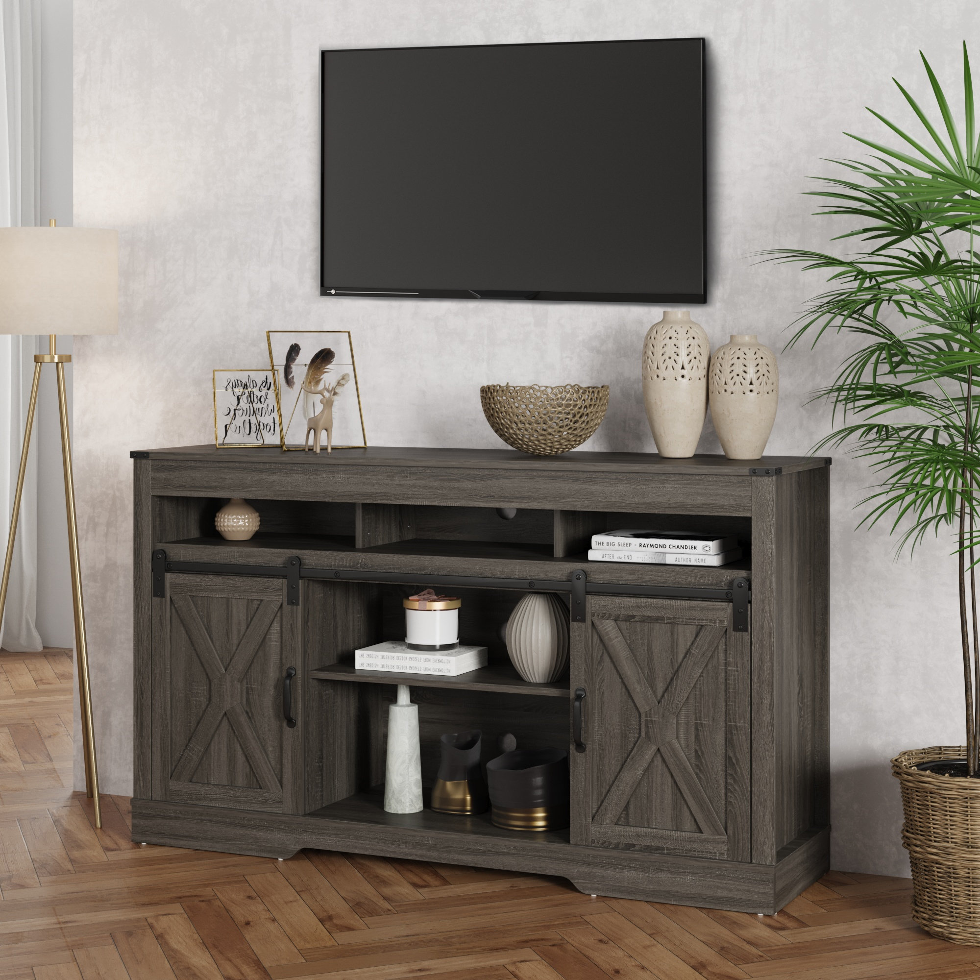 Laurel Foundry Modern Farmhouse Bradshaw 58'' Media Console TV Stand ...