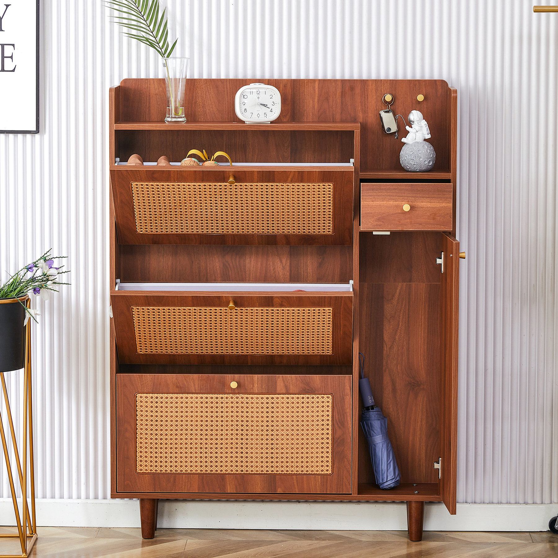 Bay Isle Home™ The modern minimalist MDF shoe cabinet | Wayfair