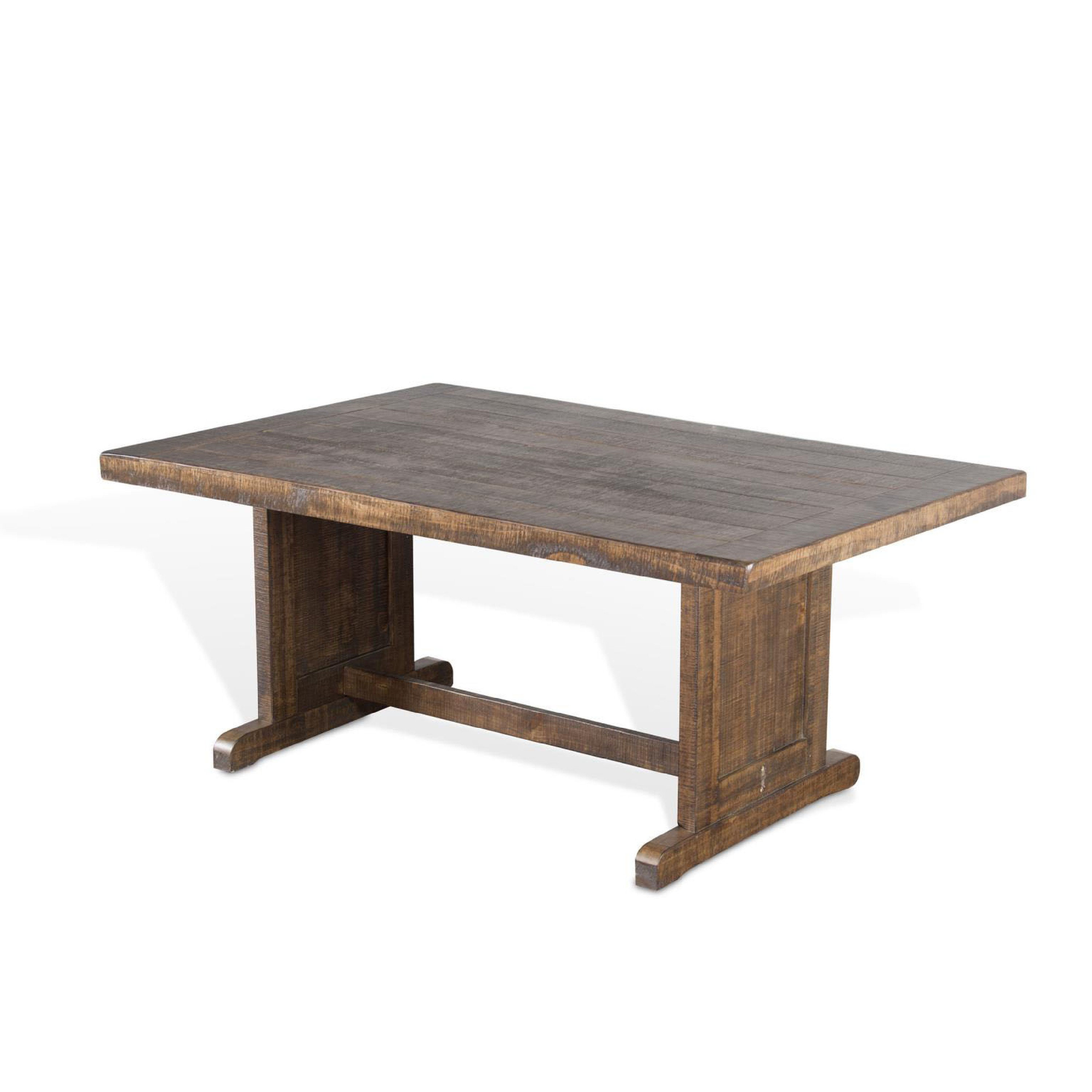 Benjara Camie Dining Table, 60 Inch Rectangular Plank Top, Mahogany ...