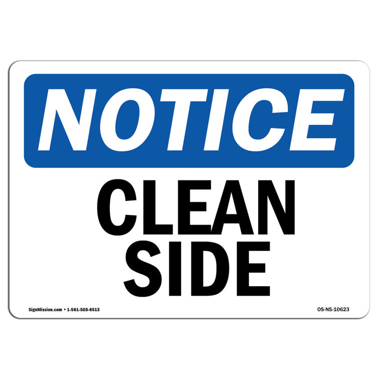 SignMission Clean Side Sign | Wayfair