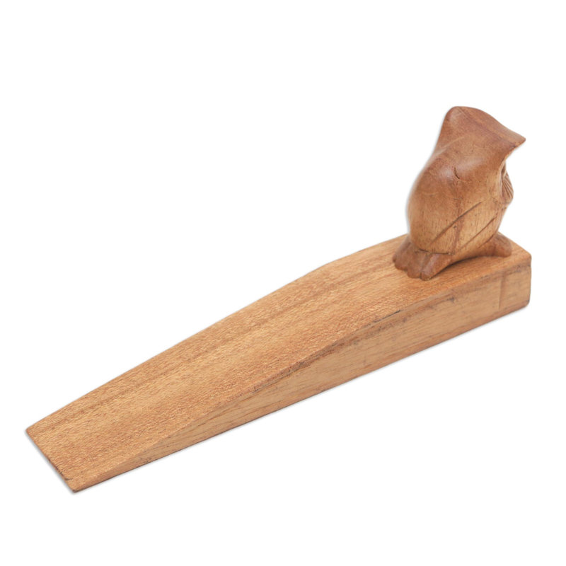 Loon Peak® Janeil Handmade Mysterious Wood Wedge Floor Stop | Wayfair