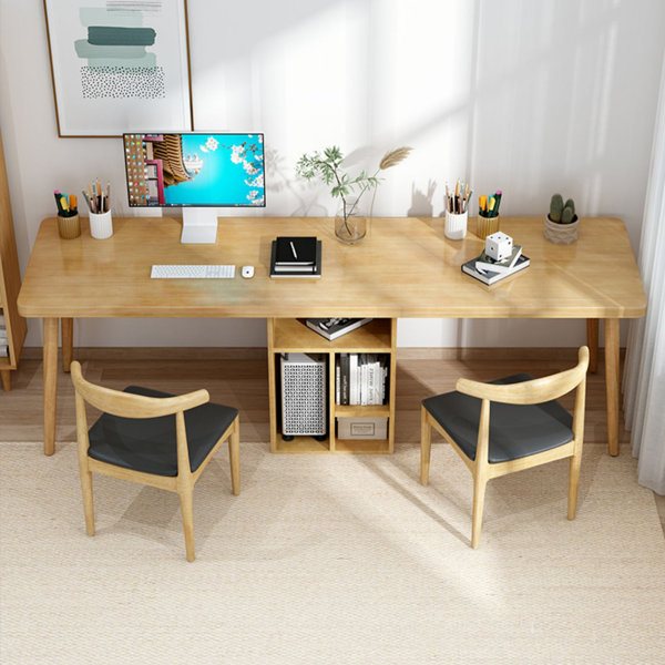 Hokku Designs Remmert 3 Solid Wood Desk And Chair Set Office Set with ...