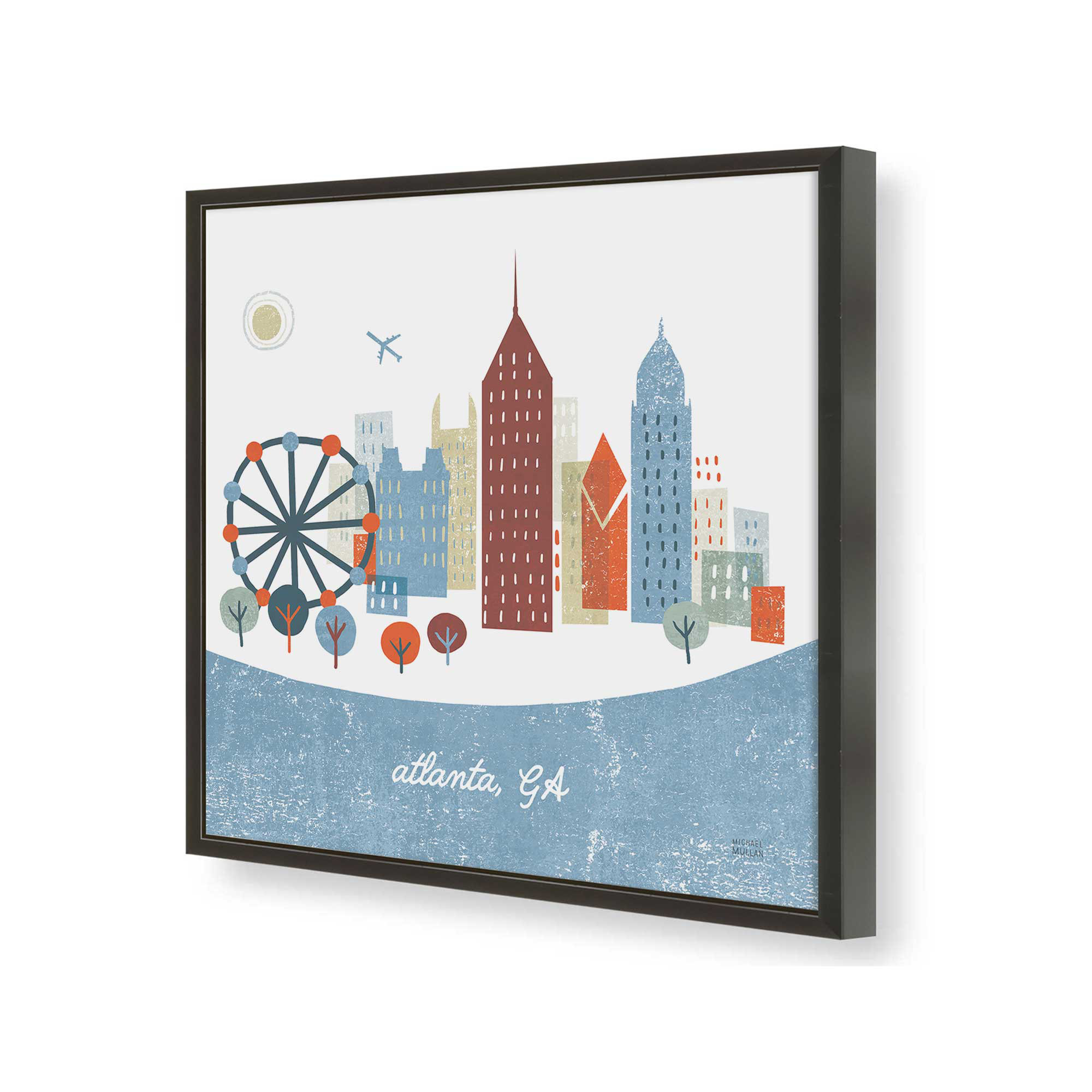 George Oliver Colorful Atlanta by Michael Mullan Art Print | Wayfair