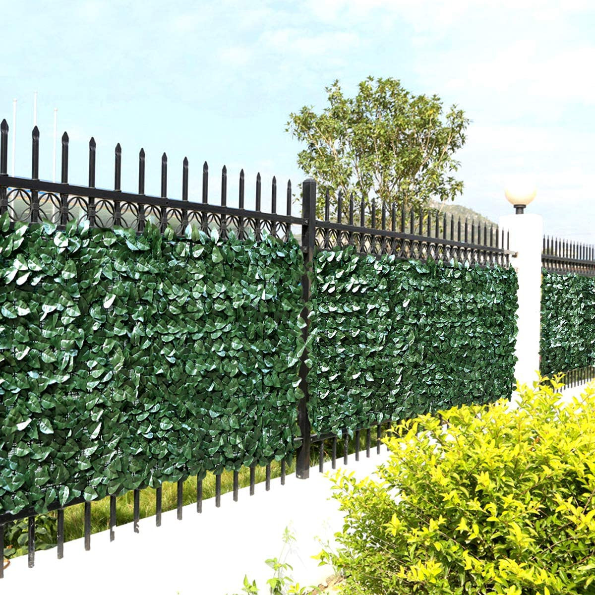 e-Joy Artificial Ivy Privacy Fence Screen, Backyard Greenery Wall ...