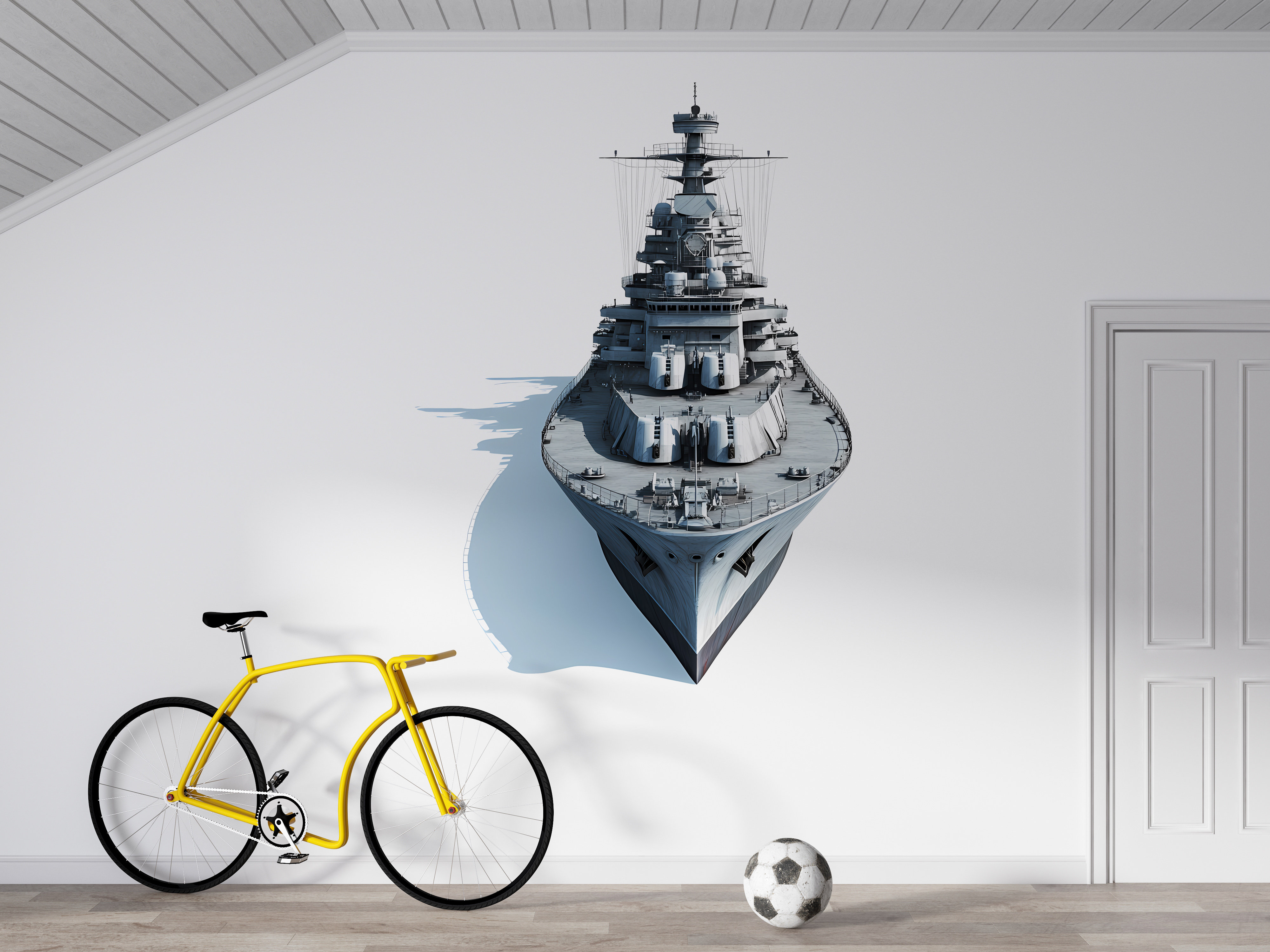 Sunside Sails Navy Battleship Vinyl Wall Sticker – Military Ship Wall ...
