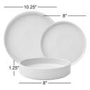 222 Fifth Kaden 12-Piece Modern Dinnerware Set - Service For 4, Plate ...