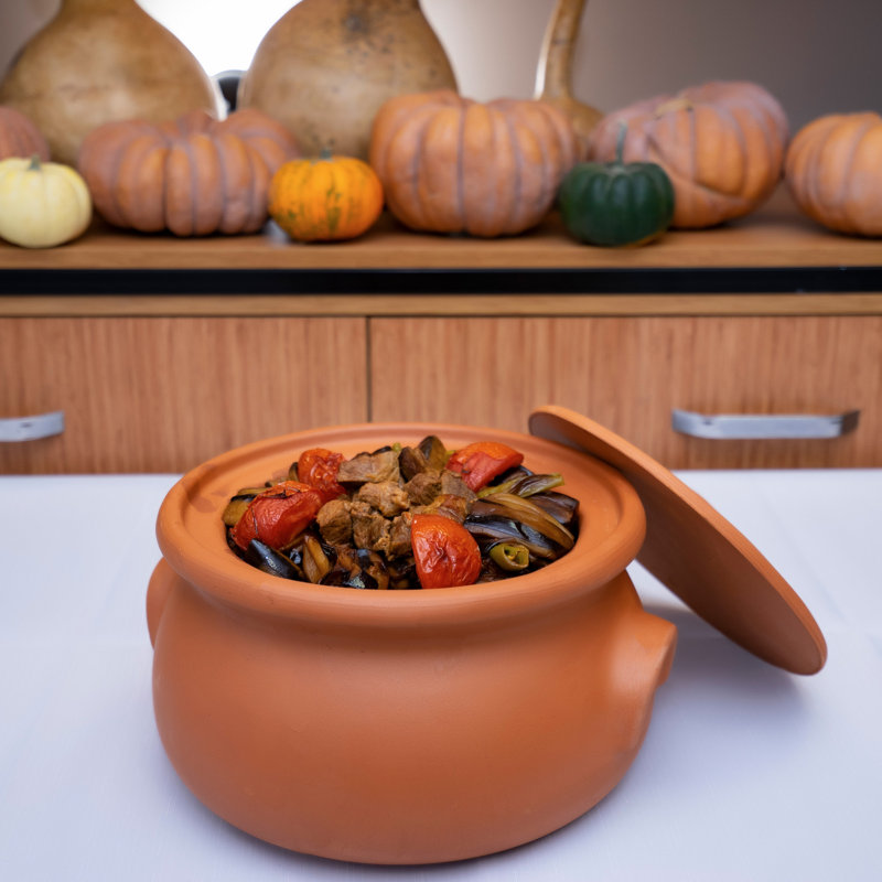 Hakan Handmade Clay Pot with Lid | Wayfair