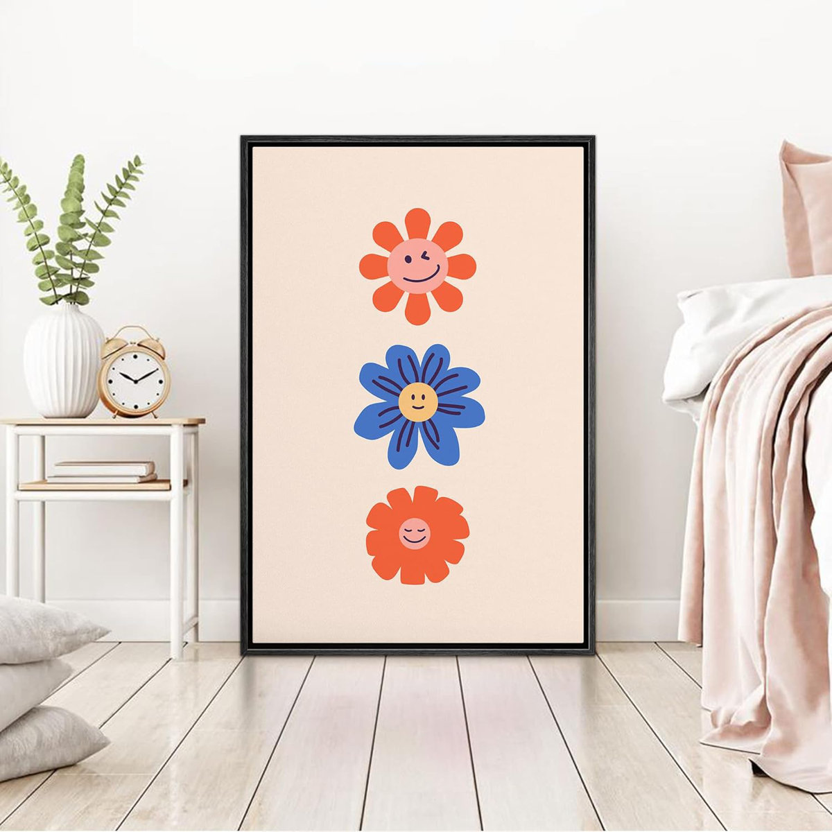 IDEA4WALL Bright Preppy Animals Smiling Nature Daisy Flowers Kids Pop ...