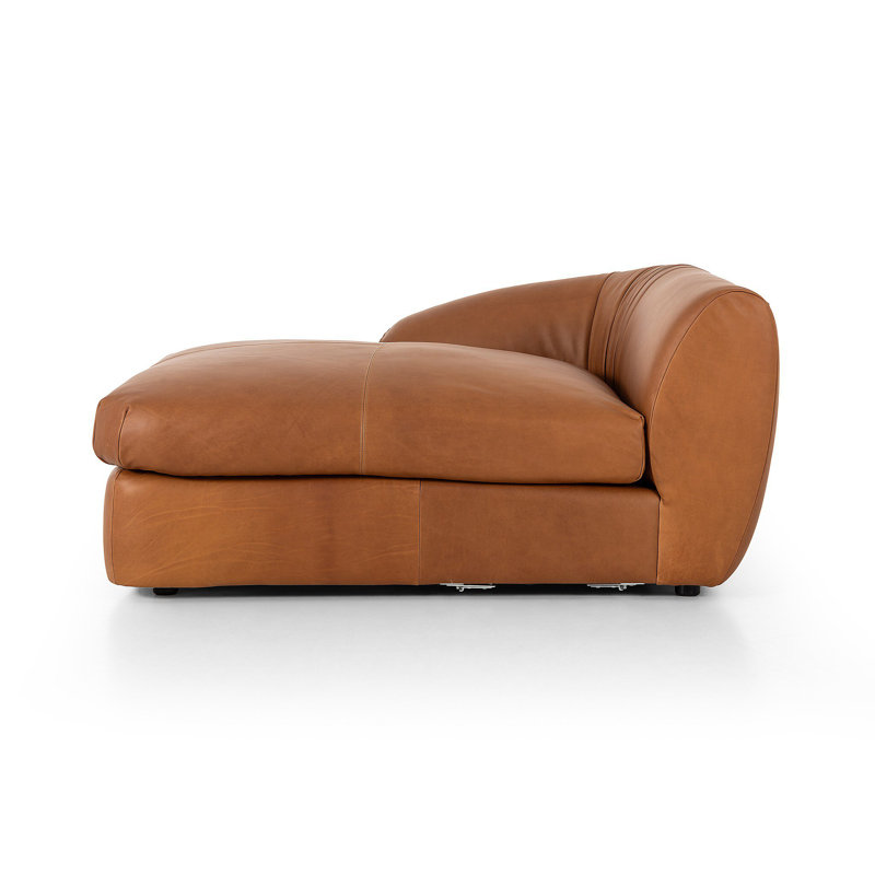 Joss & Main Adele Genuine Leather Chaise Lounge | Joss & Main