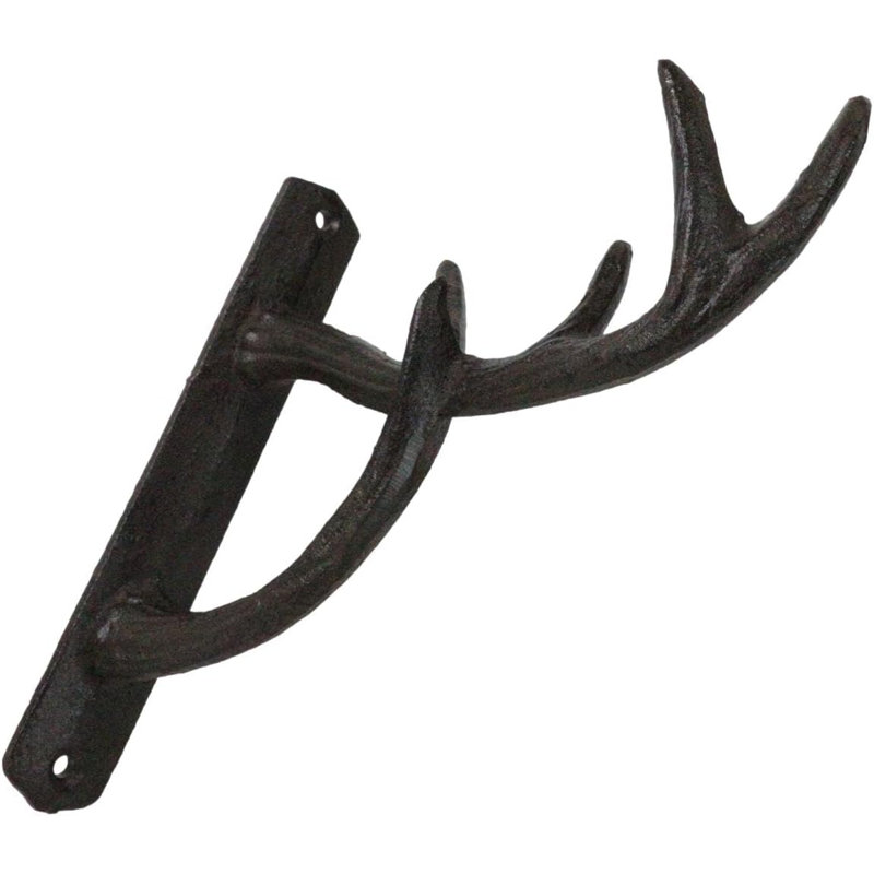 Millwood Pines Cast Iron Vintage Western Rustic Stag Deer Antlers Multi ...