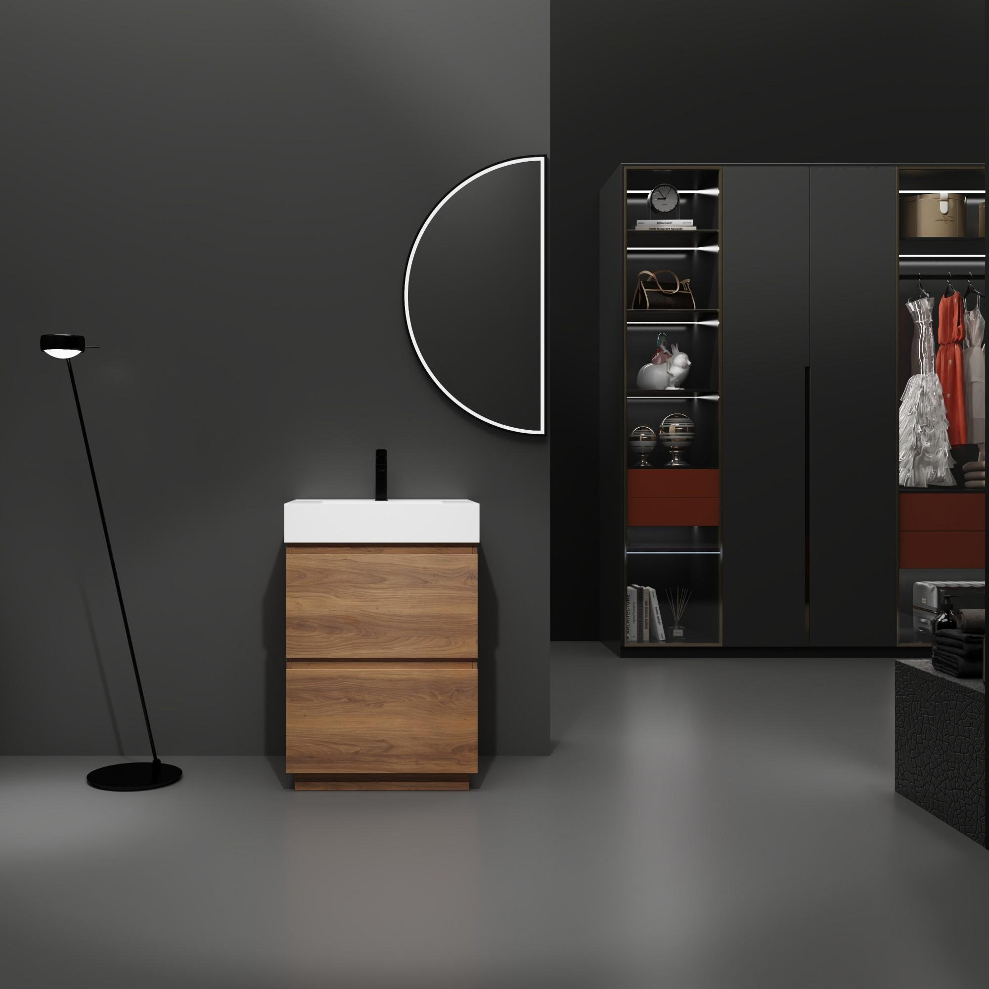 Latitude Run® Modern Minimalist Style Freestanding Bathroom Vanity With ...