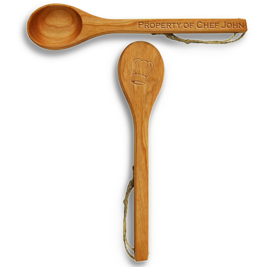 Carved Solutions 2-Piece Personalized Chef Hat Cooking Spoon Set | Wayfair