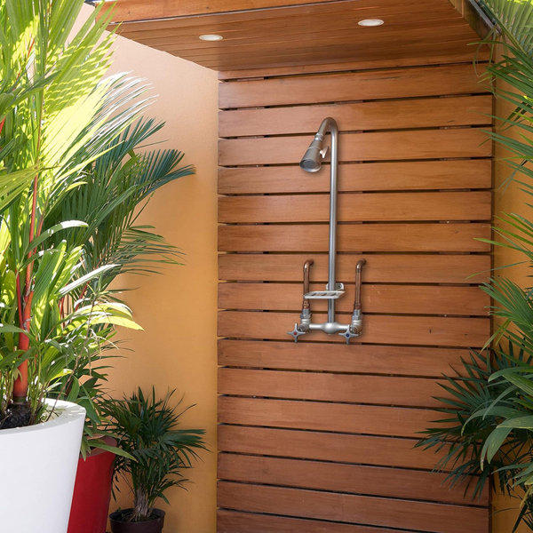 Novond Exposed Utility Shower Head Kit, Chrome | Wayfair