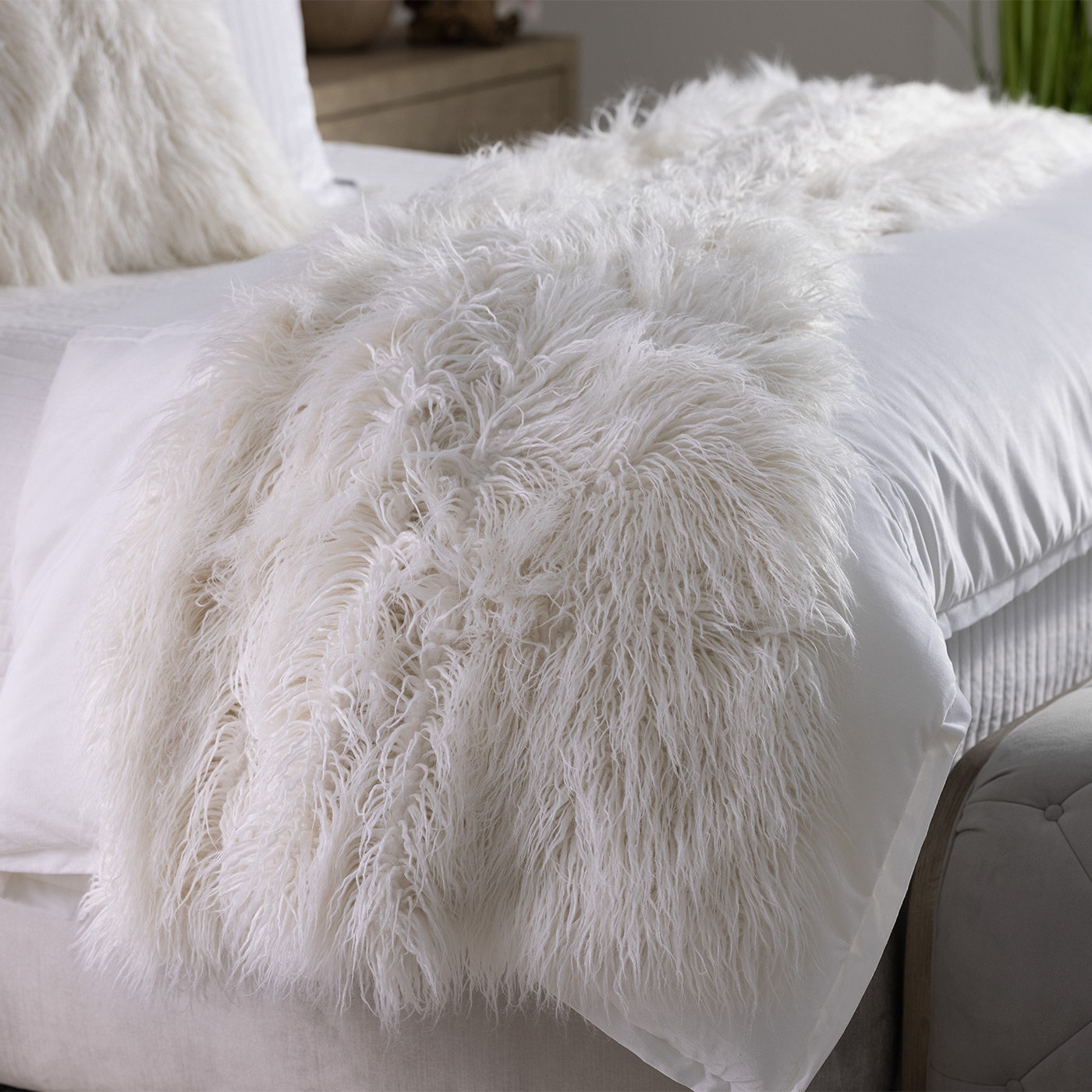 Lili Alessandra Faux Fur Throw | Wayfair
