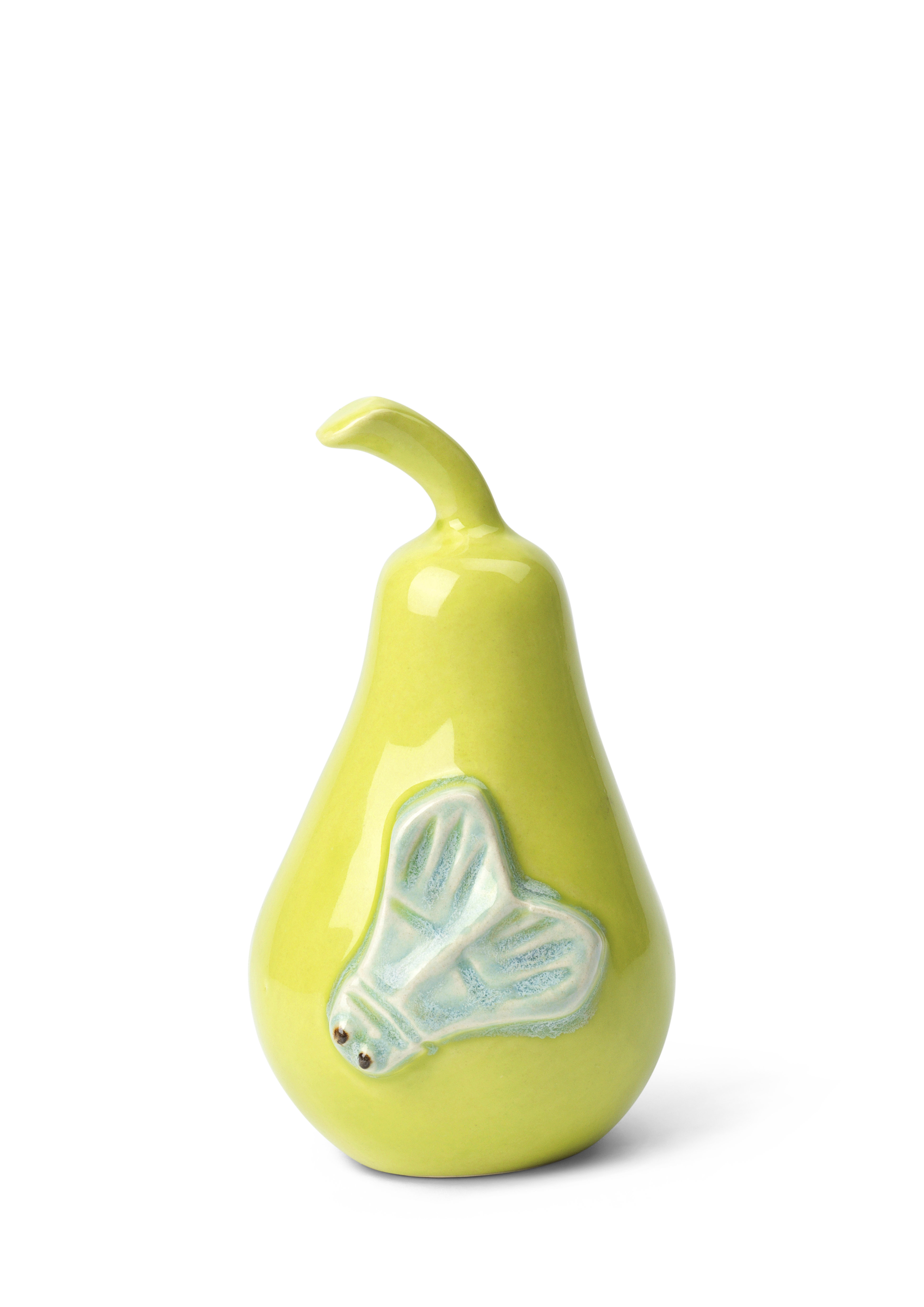 Kähler Poppery Pear With Butterfly Green/mint | Wayfair