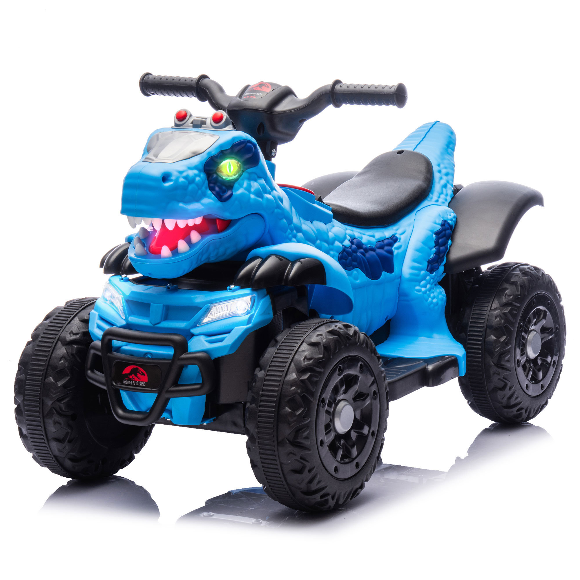 SUSIELADY 12V Kids Ride On Electric ATV With Dinosaur Design, Cool ...
