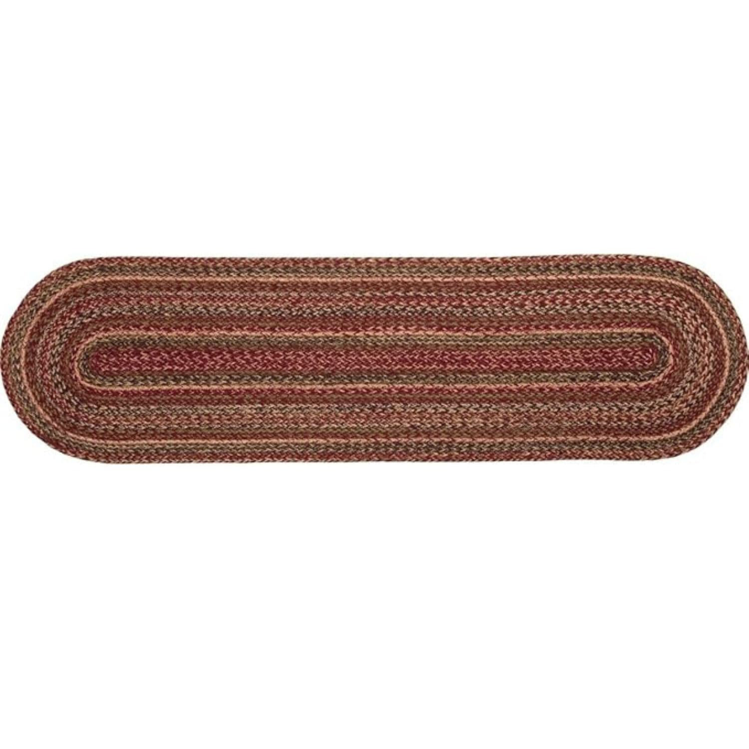 Bungalow Rose Jute Red Striped Oval Kitchen Table Runner | Wayfair