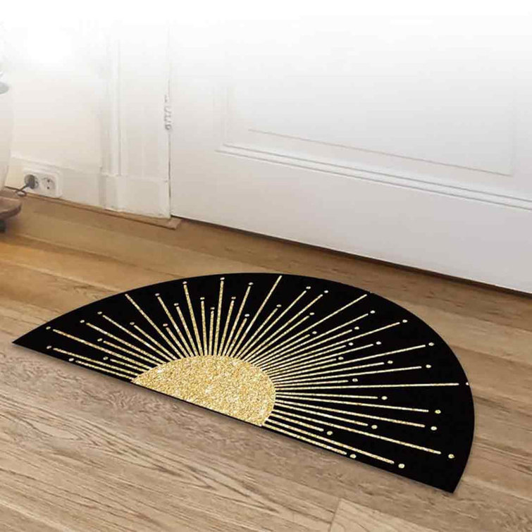 Latitude Run® Boho Sunrise Sunshine Shaped Bath Mat, Mid Century Modern ...