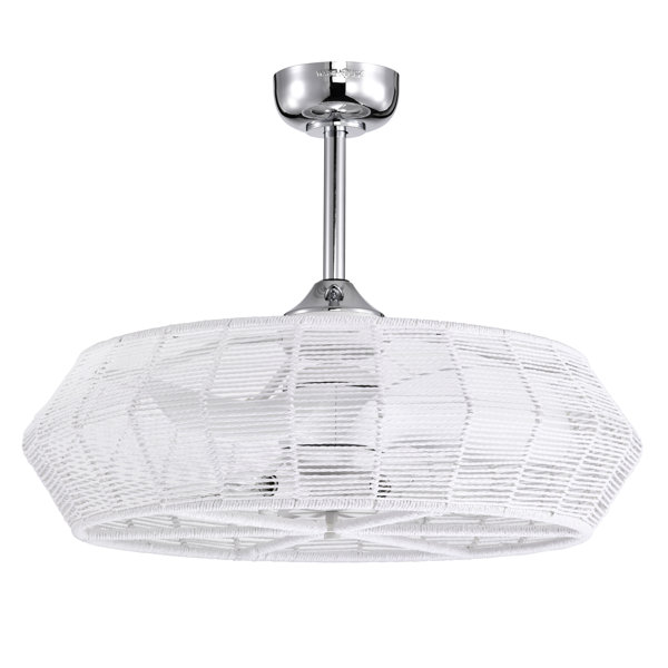 Warehouse of Tiffany Akasha 28 Inch Rattan Rope Ceiling Fan 6 Light ...