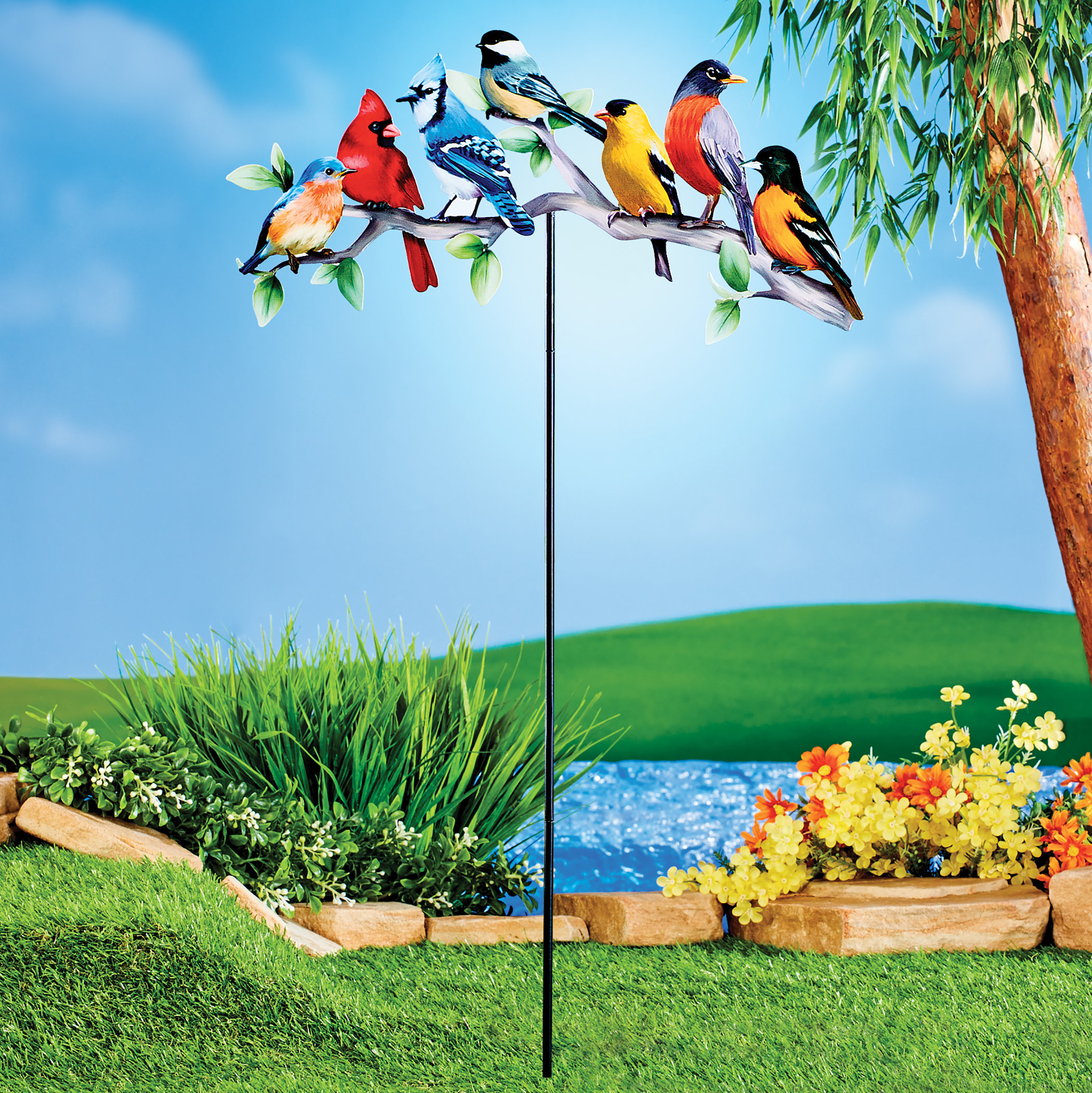 Arlmont & Co. Birds on a Branch Garden Stake & Reviews | Wayfair