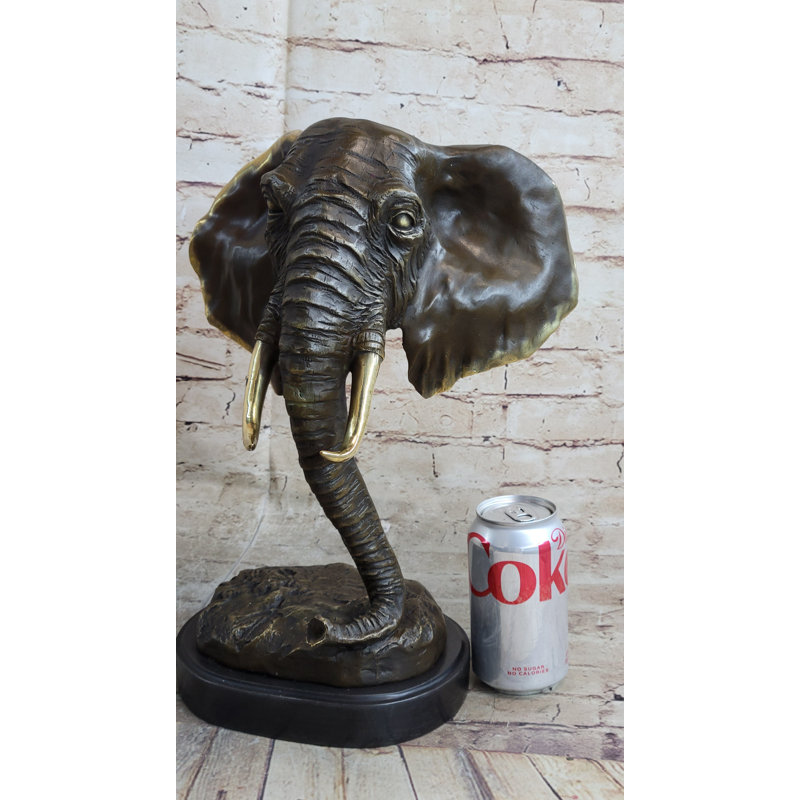 Bungalow Rose Xzayvien Abstract Floating Elephant Head Bust Bronze ...