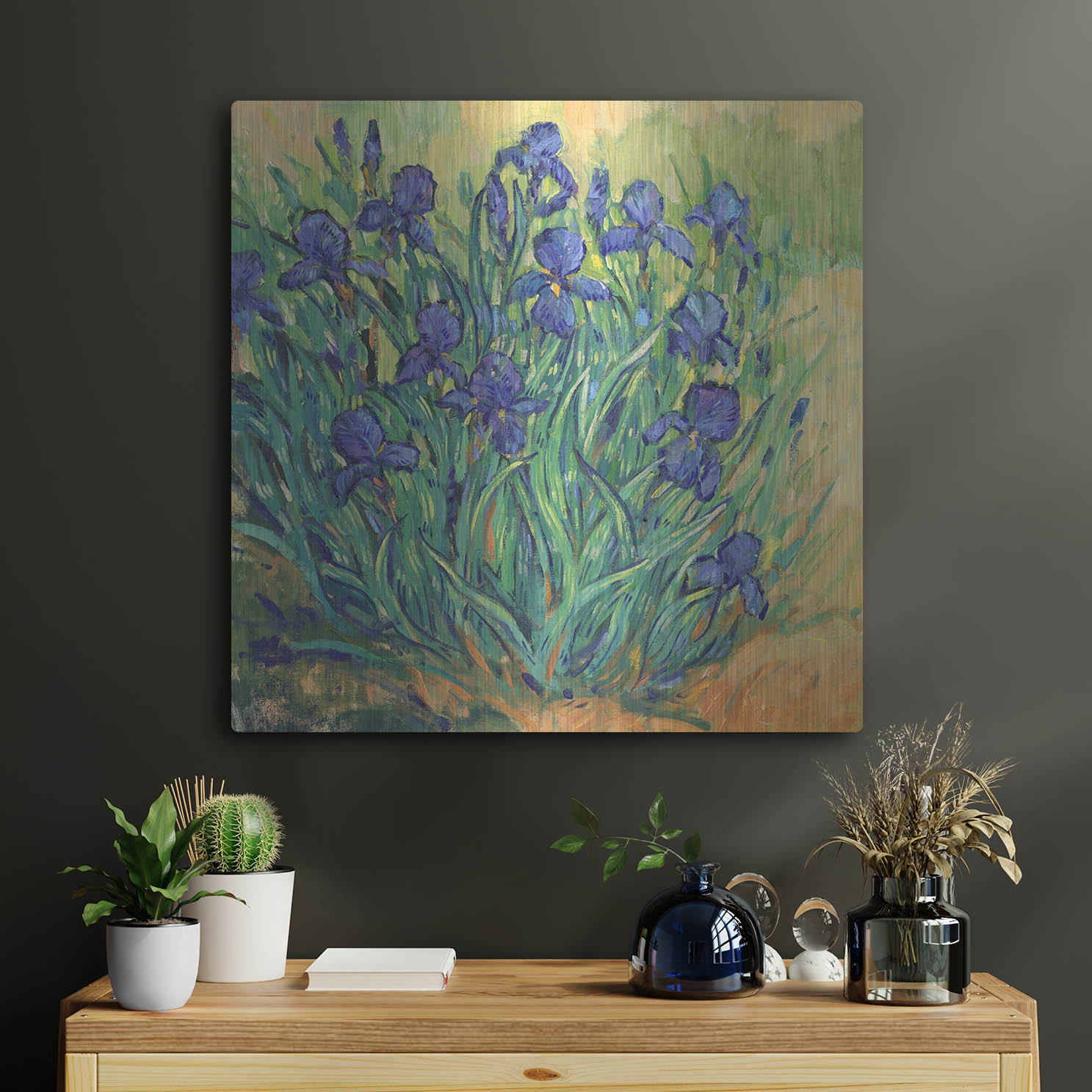 Luxe Metal Art 'Irises in Bloom II' by Tim O'Toole, Metal Wall Art ...