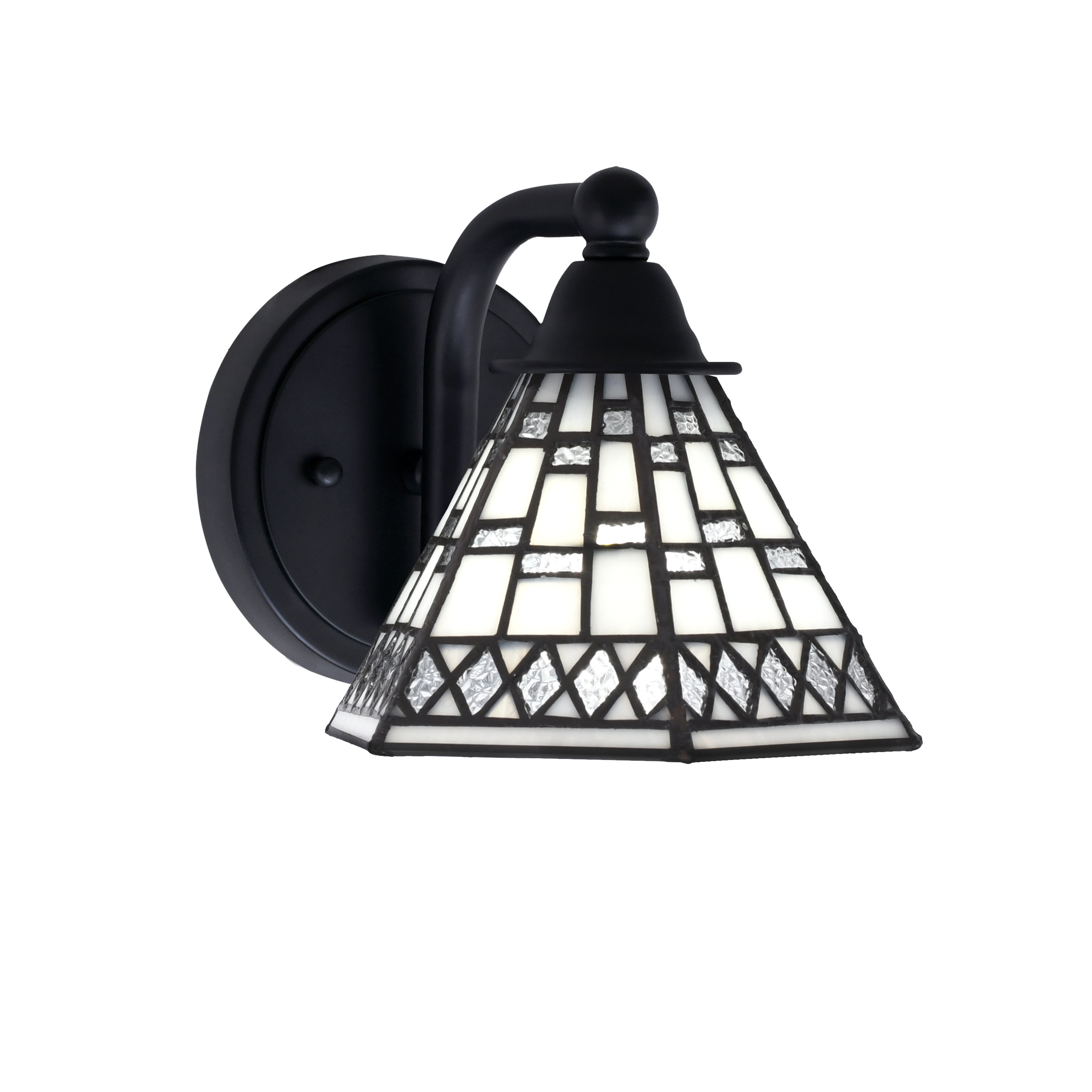 Toltec Lighting Paramount Wall Sconce Shown In Matte Black Finish With ...
