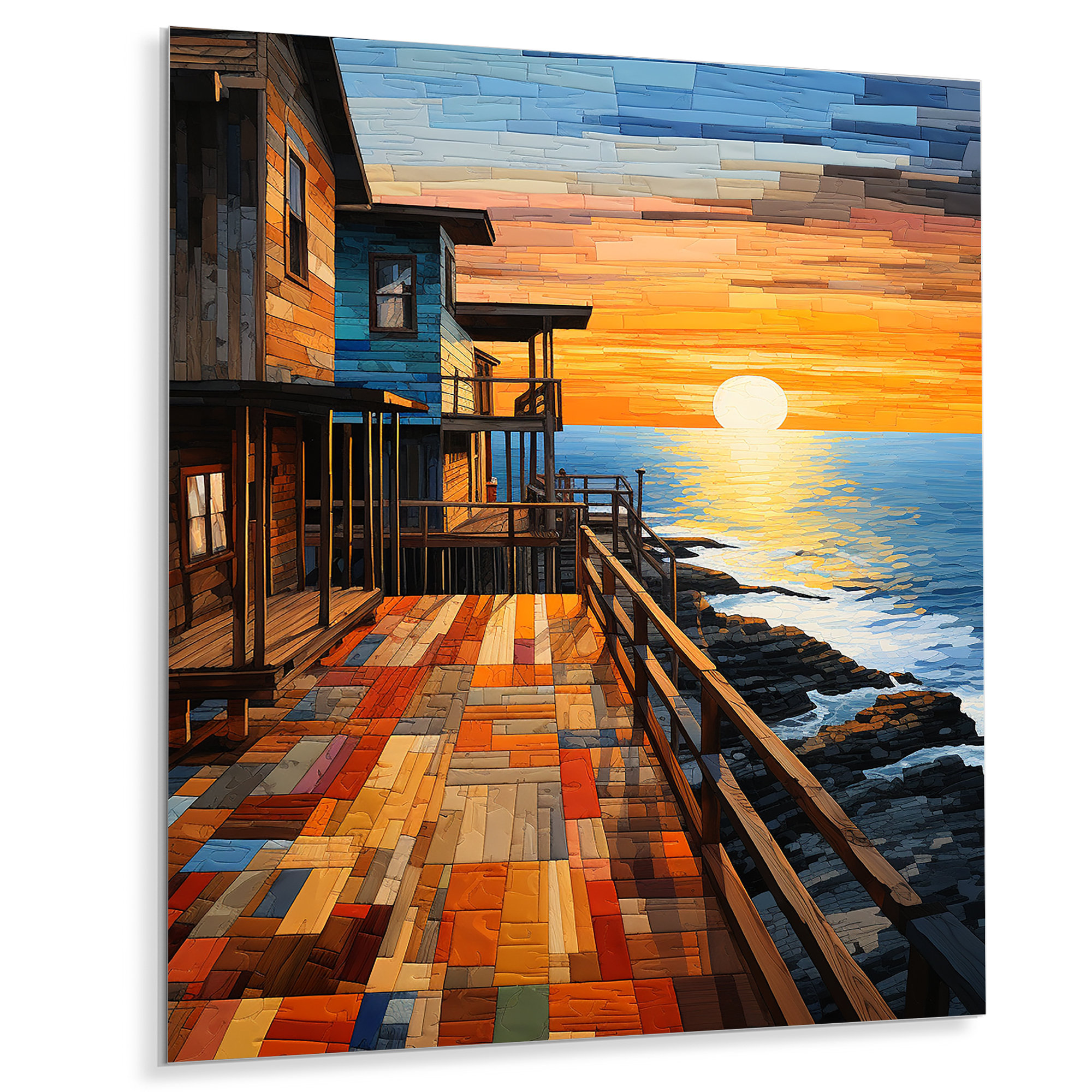 Highland Dunes Coastalpier Pier Perspective Pastoral I - Nautical ...