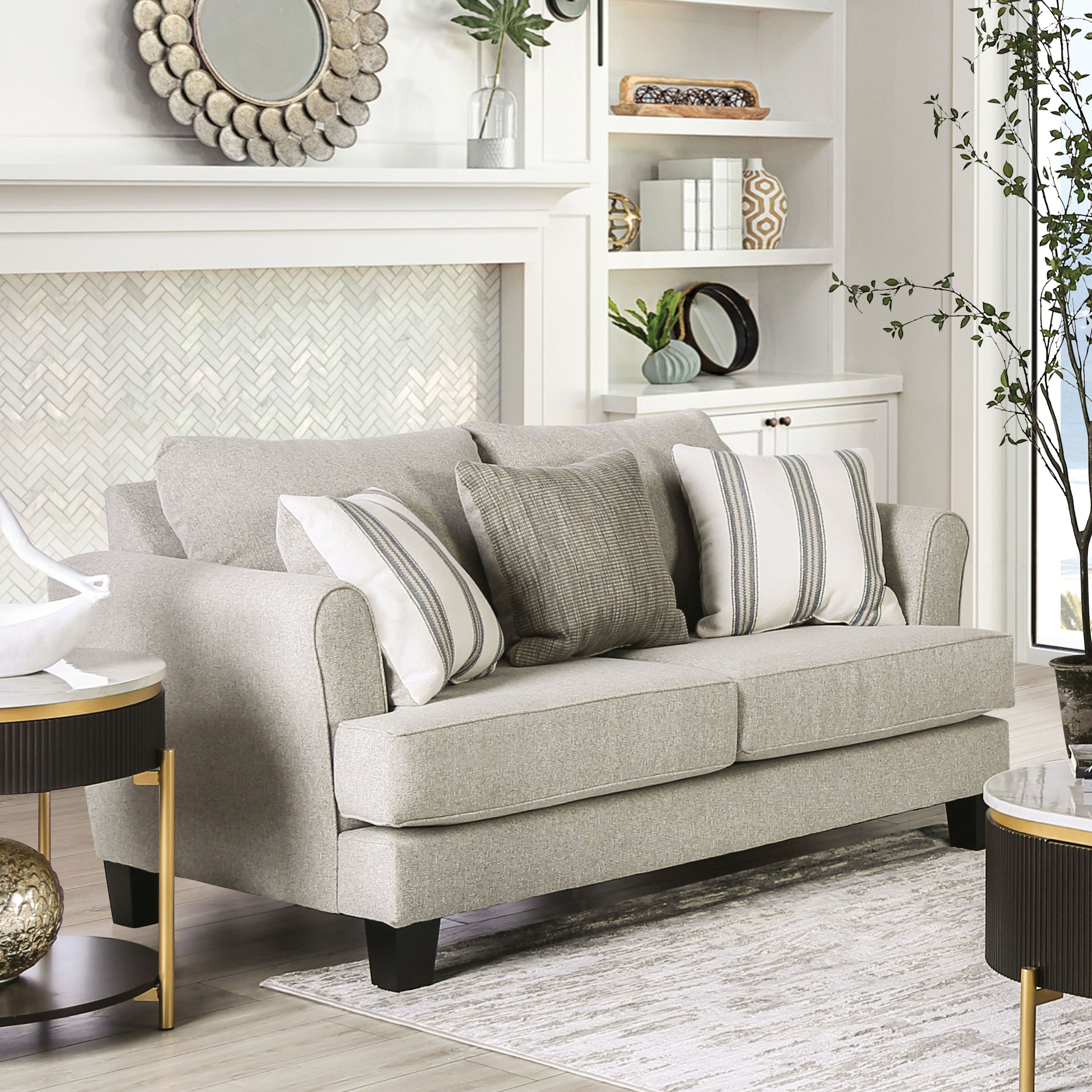 Lark Manor Ambrocio 72'' Flared Arm Loveseat | Wayfair