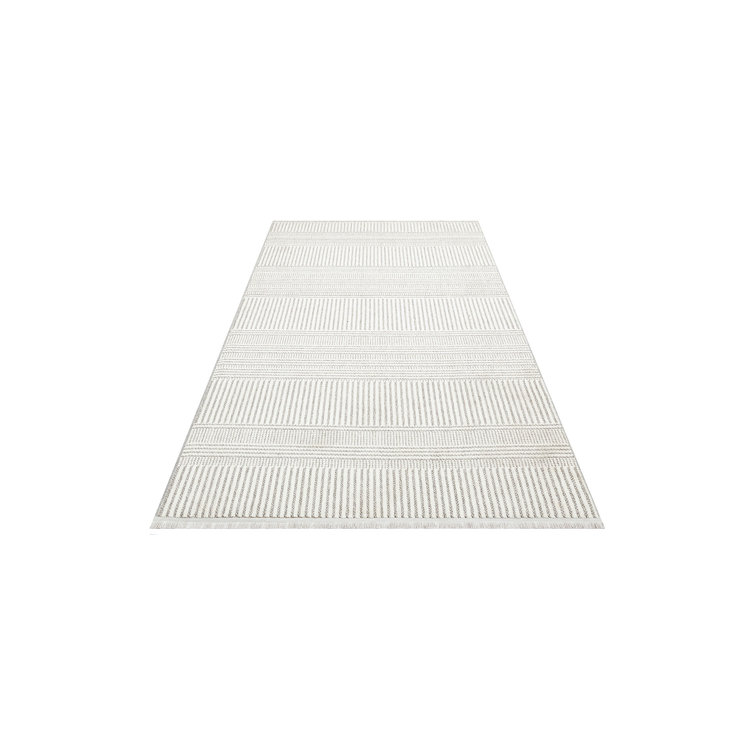 Ebern Designs Millerd Modern Machine Woven White Area Rug | Wayfair.co.uk