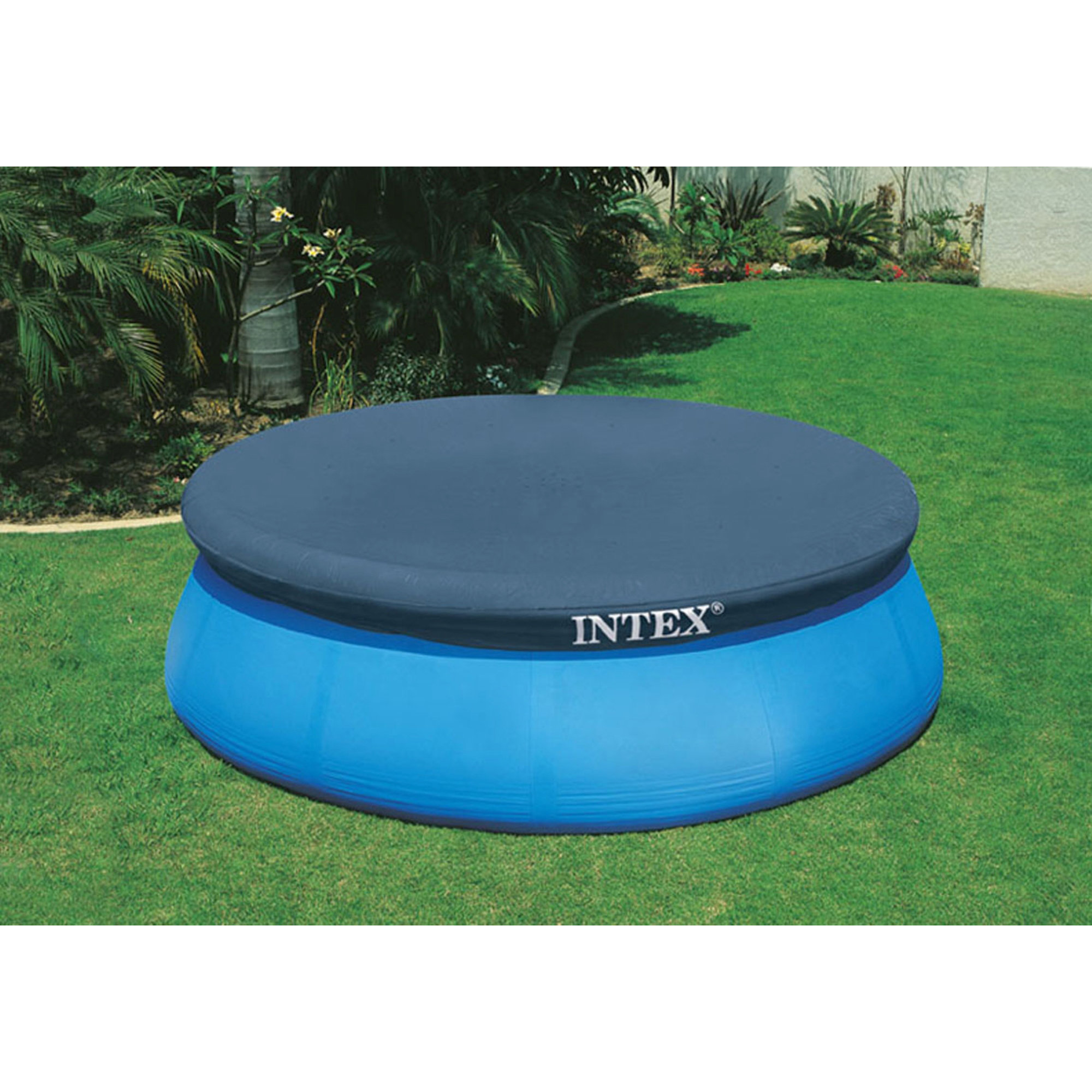Intex 8ft Easy Set Inflatable Above Ground Round Swimming Pool and Pool ...