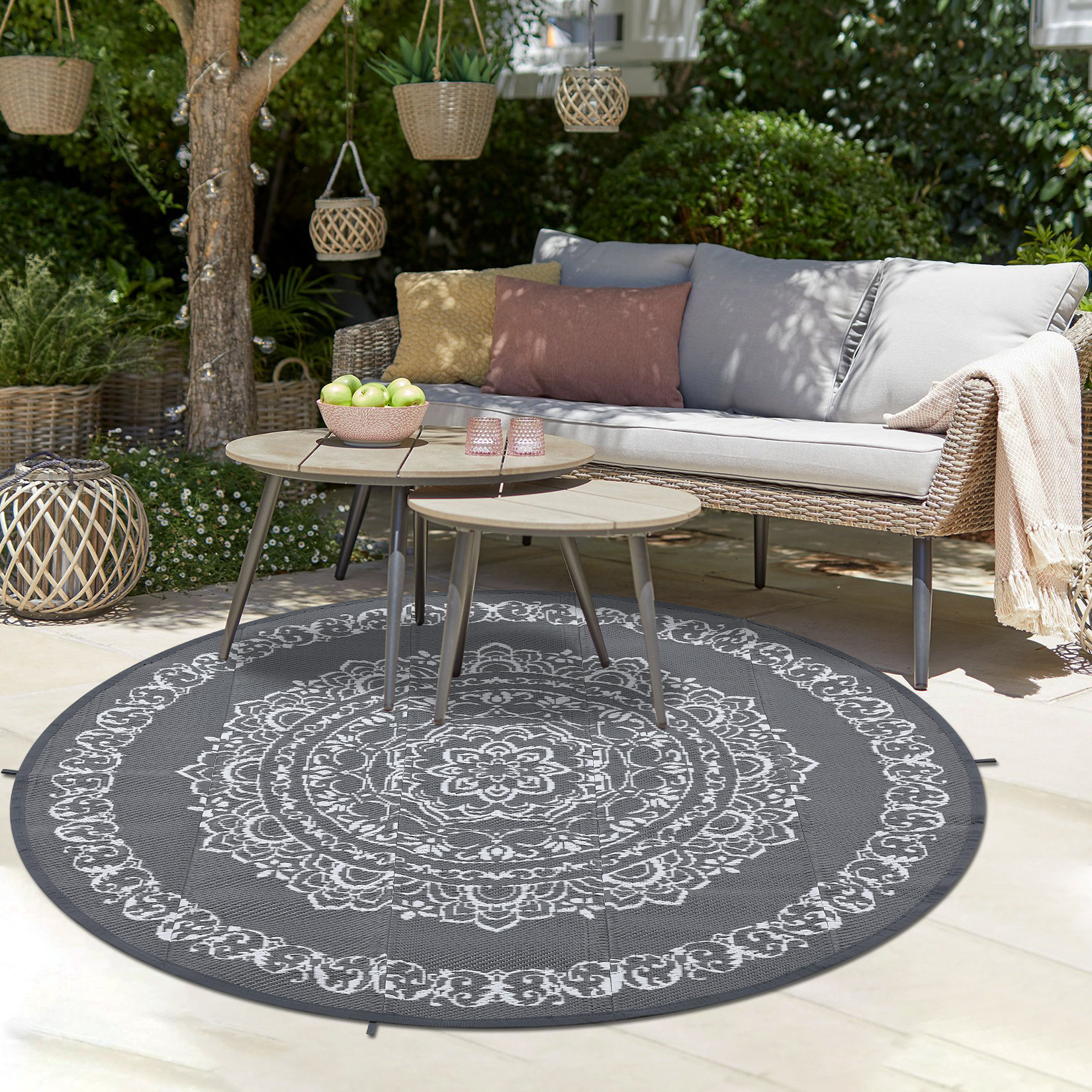 Charlton Home® Ultra-Thin Outdoor Mats Plastic Straw Rug Vintage ...