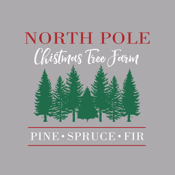 The Seasonal Aisle North Pole Christmas Tree Farm 3 - Wrapped Canvas ...