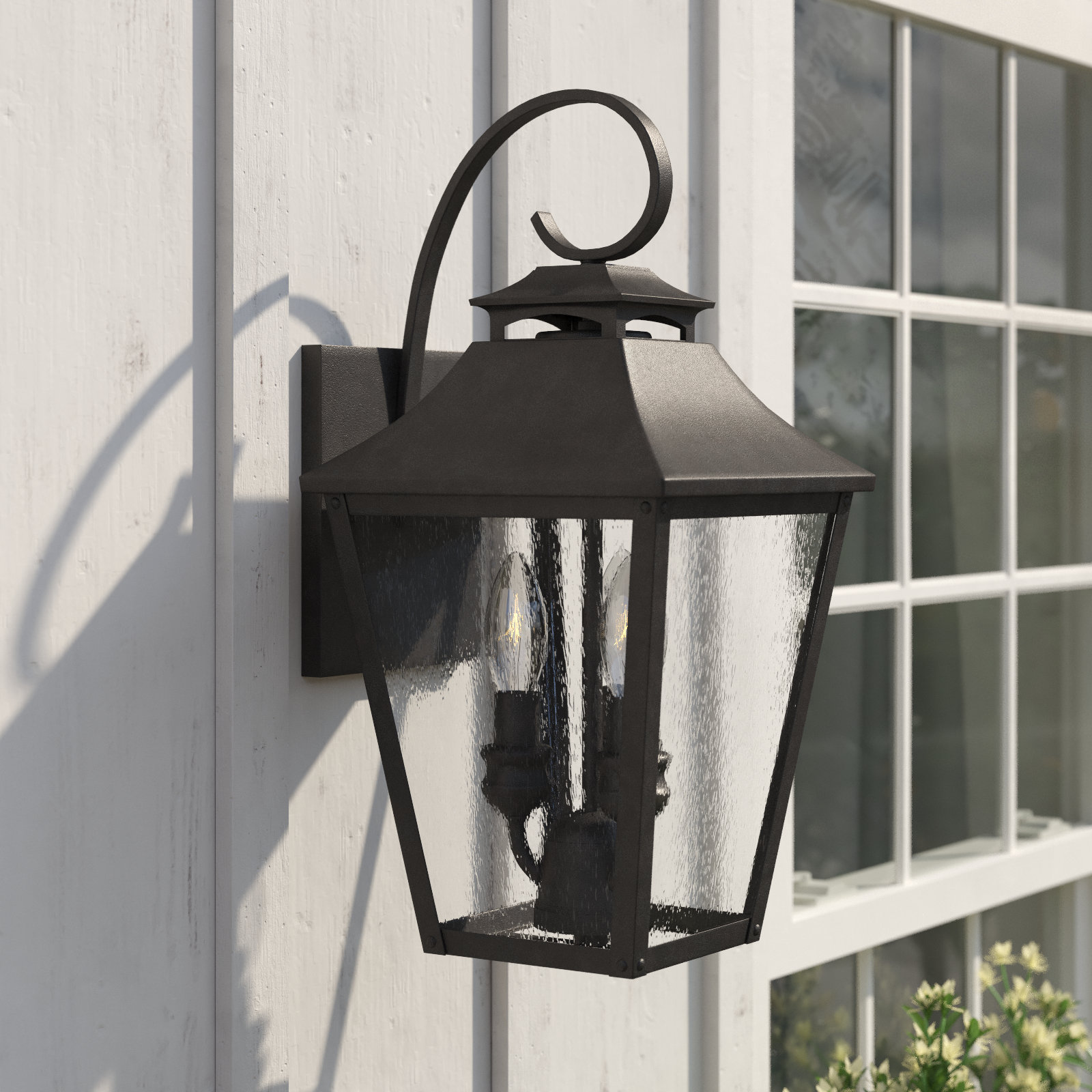 Lark Manor™ Centerport 3-Light Outdoor Wall Lantern & Reviews | Wayfair