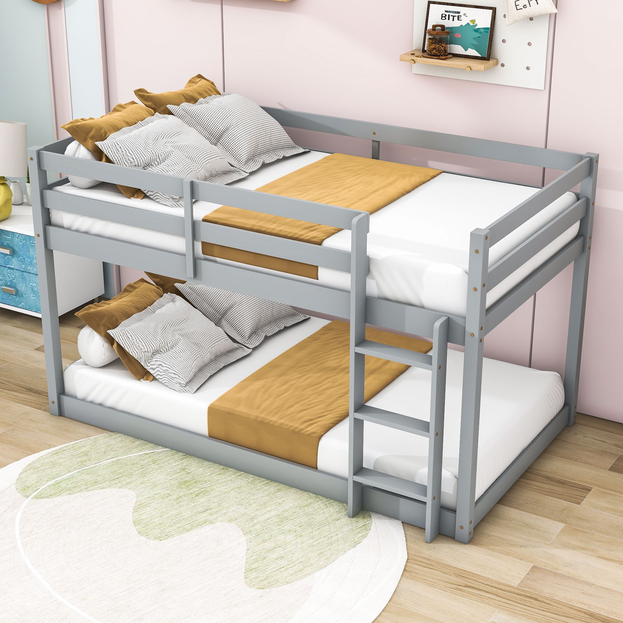 Harriet Bee Gibram Twin Over Twin Standard Bunk Bed by Harriet Bee ...