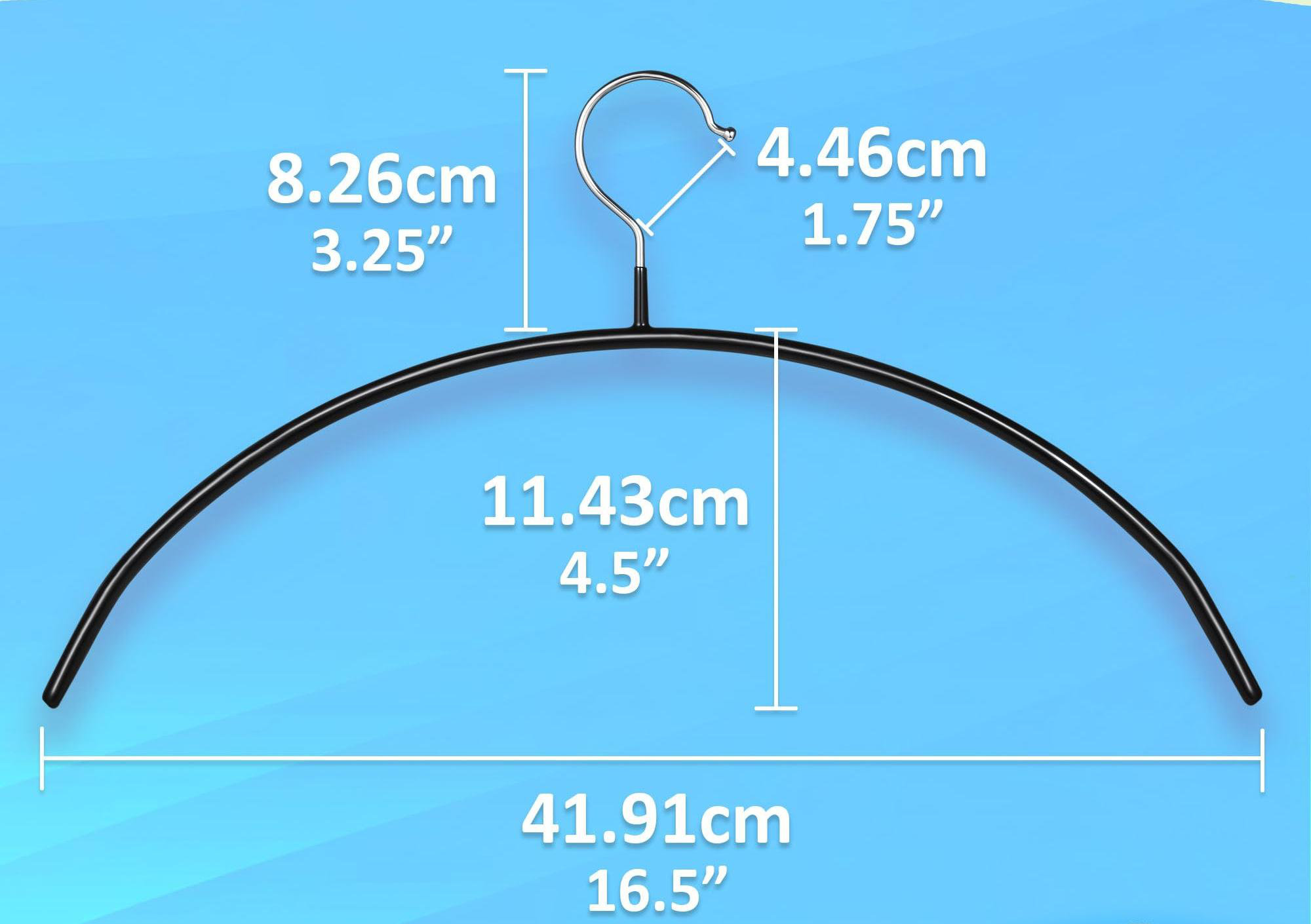 Rebrilliant Clothes Hangers - 10 Pack, Black - Solid Premium Steel Iron ...