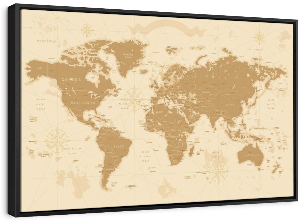 Breakwater Bay Aliaz Amber World Map - Wayfair Canada
