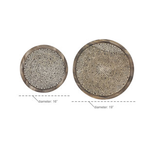 World Menagerie 2 Piece Eclectic Hand-Carved and Wood with Tribal ...