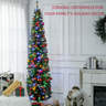 The Holiday Aisle® HOMCOM 8Ft Tall Pencil Prelit Artificial Christmas ...