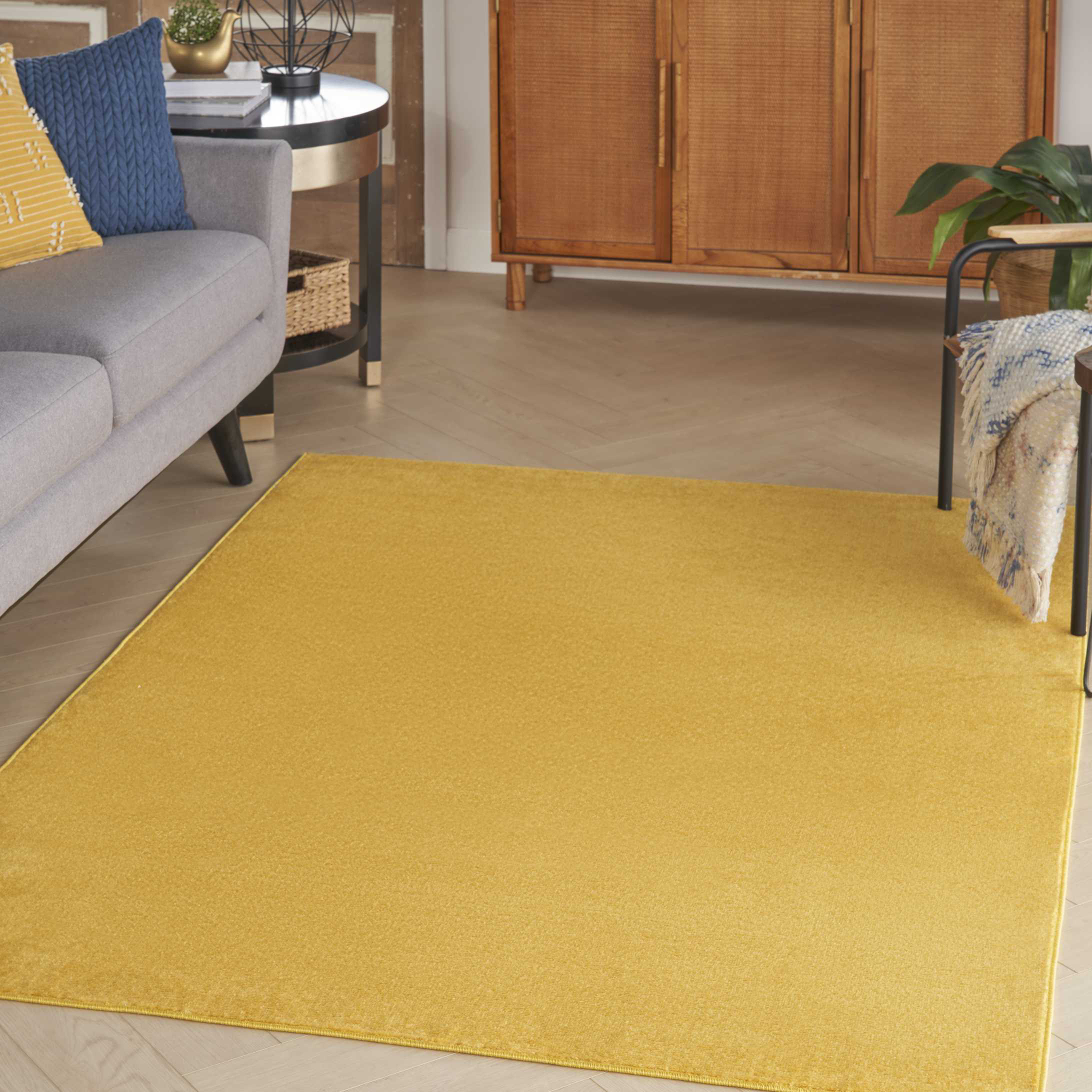 Trent Austin Design® Mullican Sandy Solid Yellow Easy Care Indoor ...
