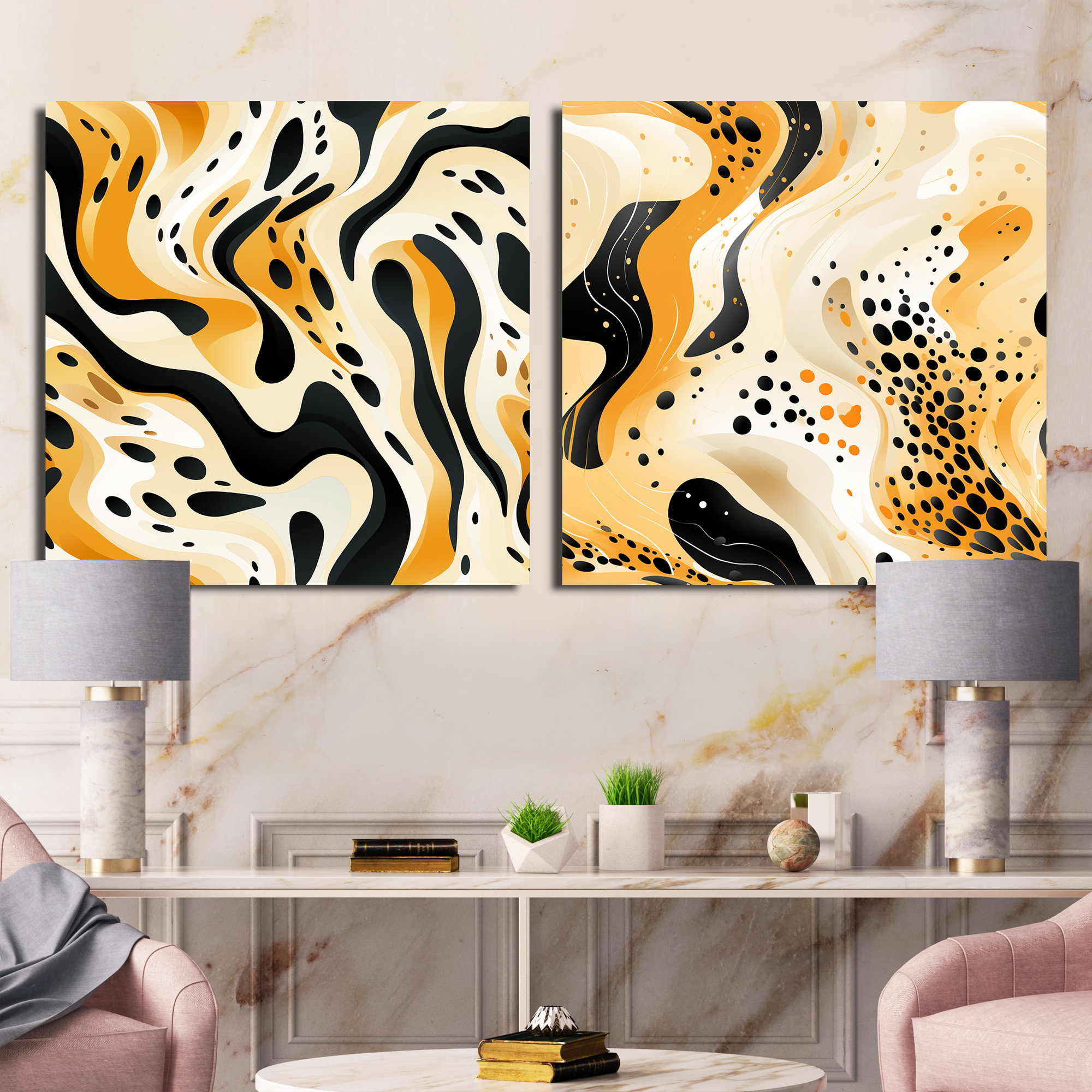 Ivy Bronx Orange And Black Modern Cheetah Print - Animals Cheetah ...