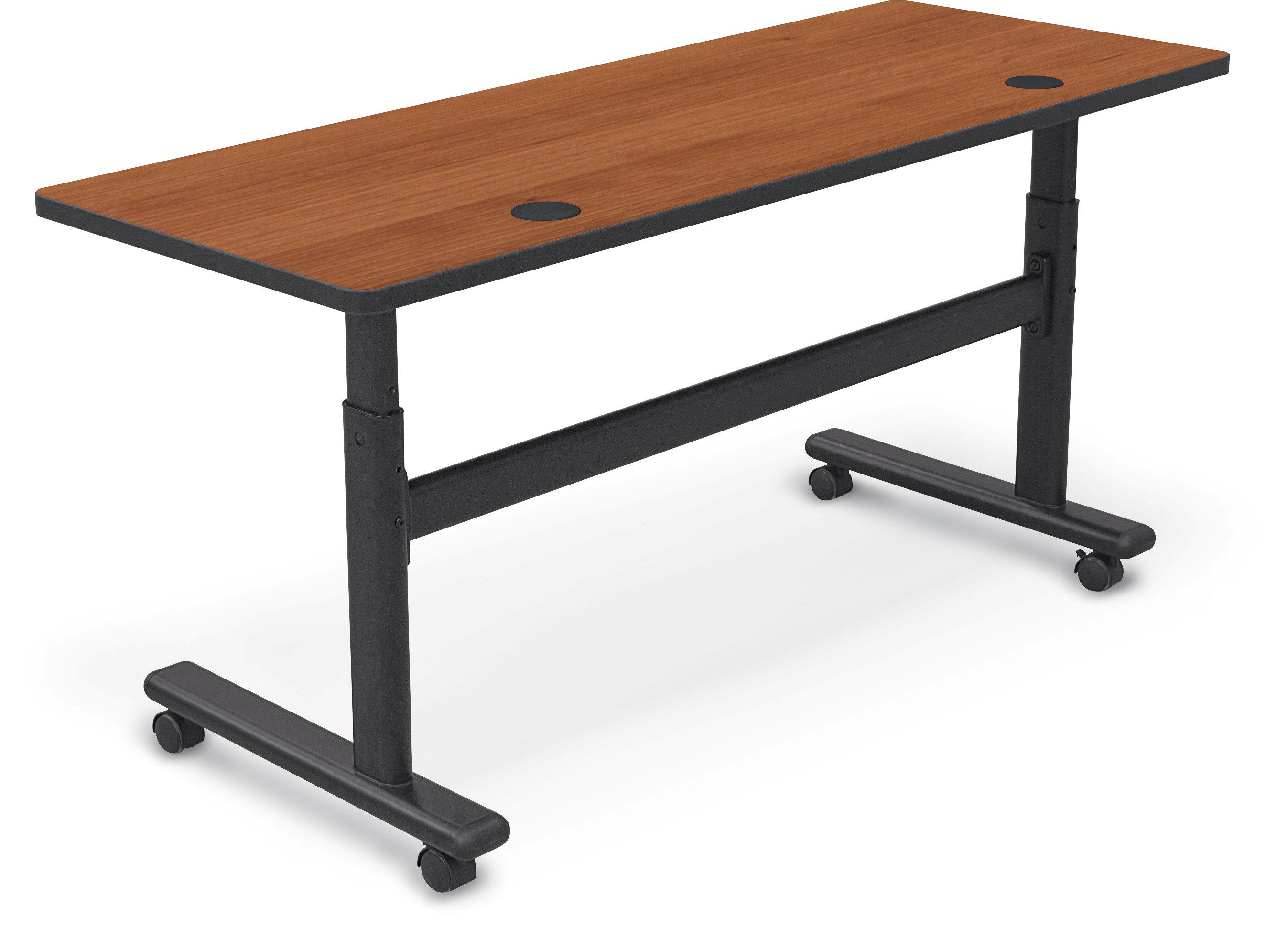 MooreCo Sit Stand Flipper Height Adjustable Training Table with Caster ...