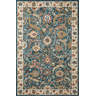 Bungalow Rose Damia Oriental Hand Hooked Wool Area Rug in Ocean/Beige ...