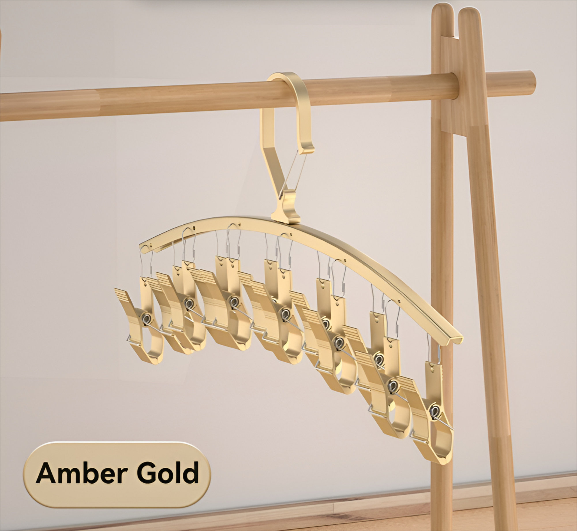 Rebrilliant "Multi-Clip Clothes Drying Rack: Sock Drying Rack For Home ...