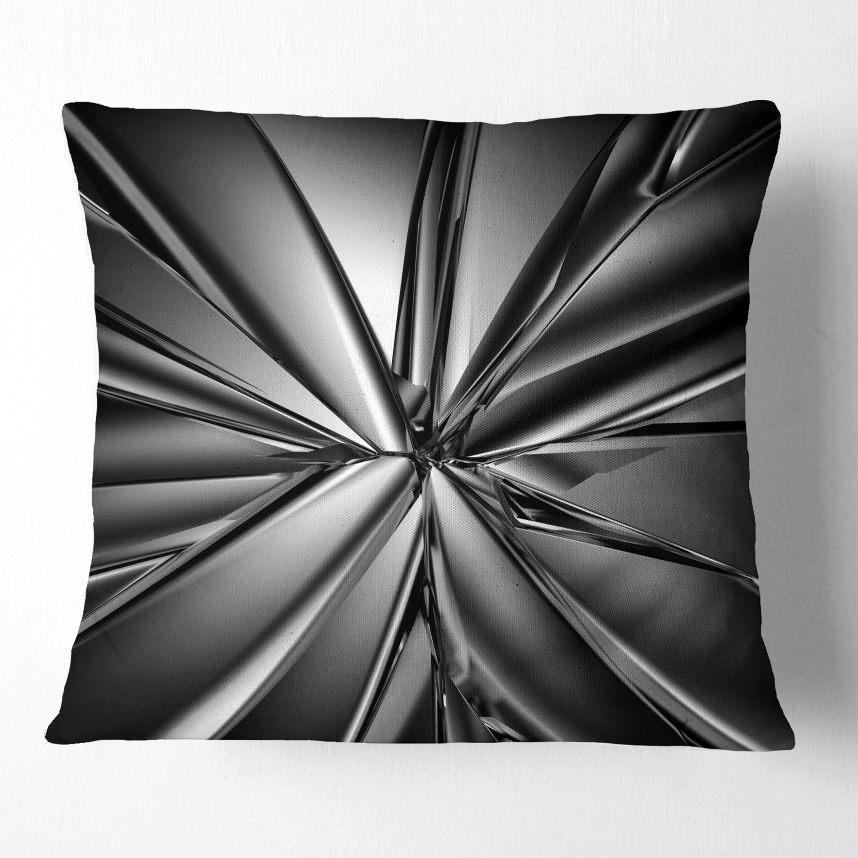 Design Art Abstract Futuristic Crystal Background Pillow - Wayfair Canada