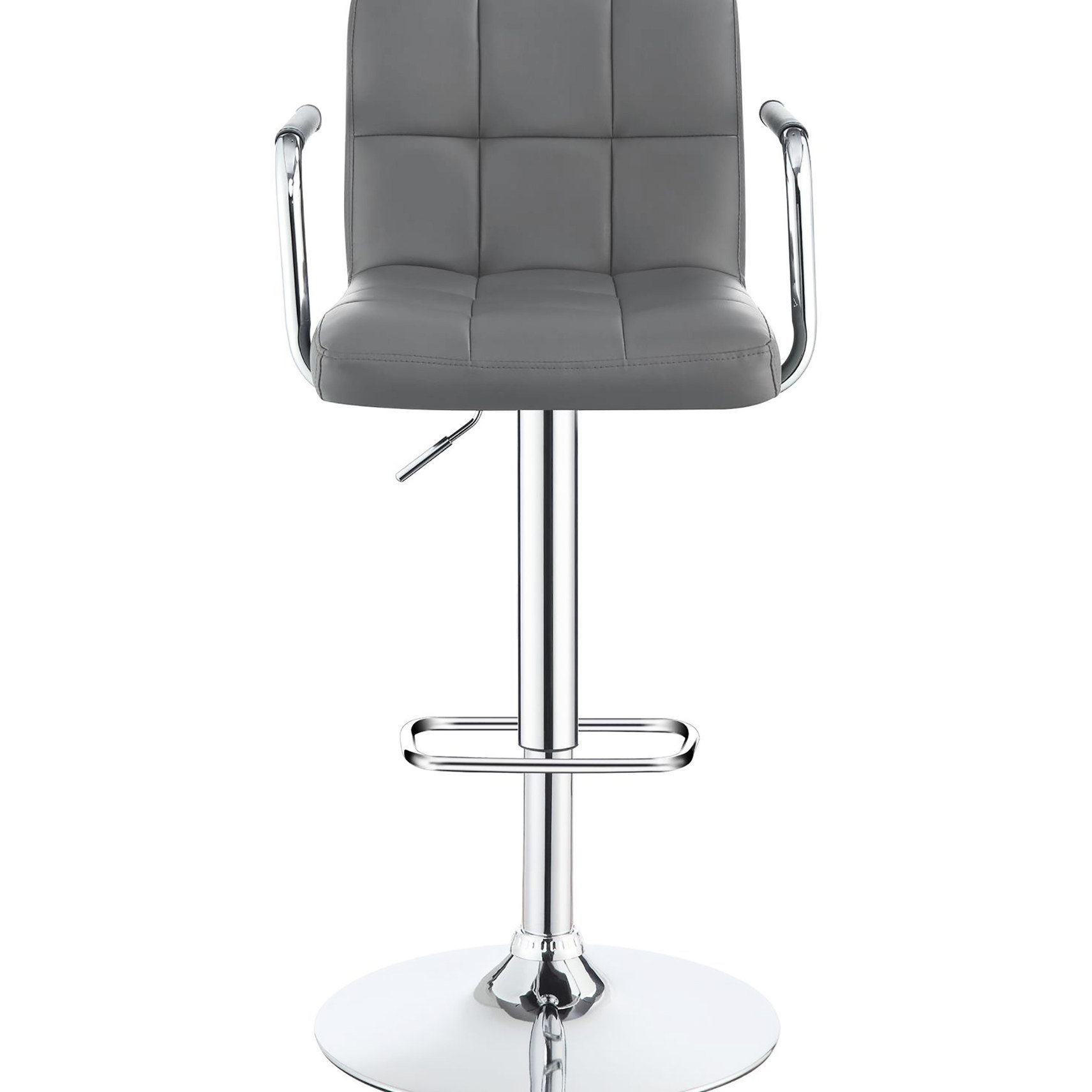 Red Barrel Studio® Adjustable Grey Bar Stool - Foam Cushioning, Metal ...