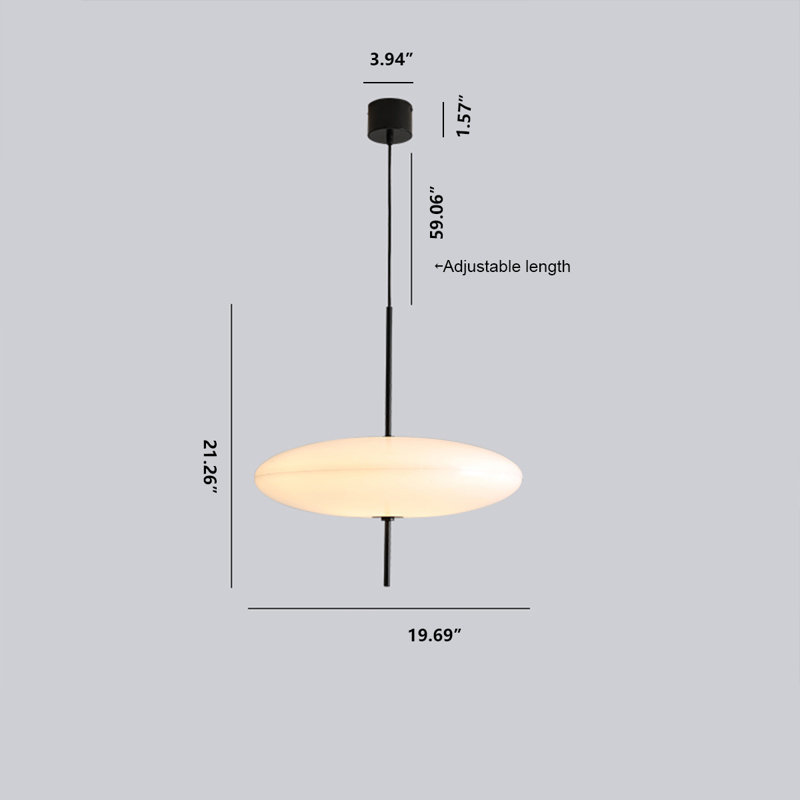 Hokku Designs 19.69" Creative White Acrylic Pendant Light | Wayfair