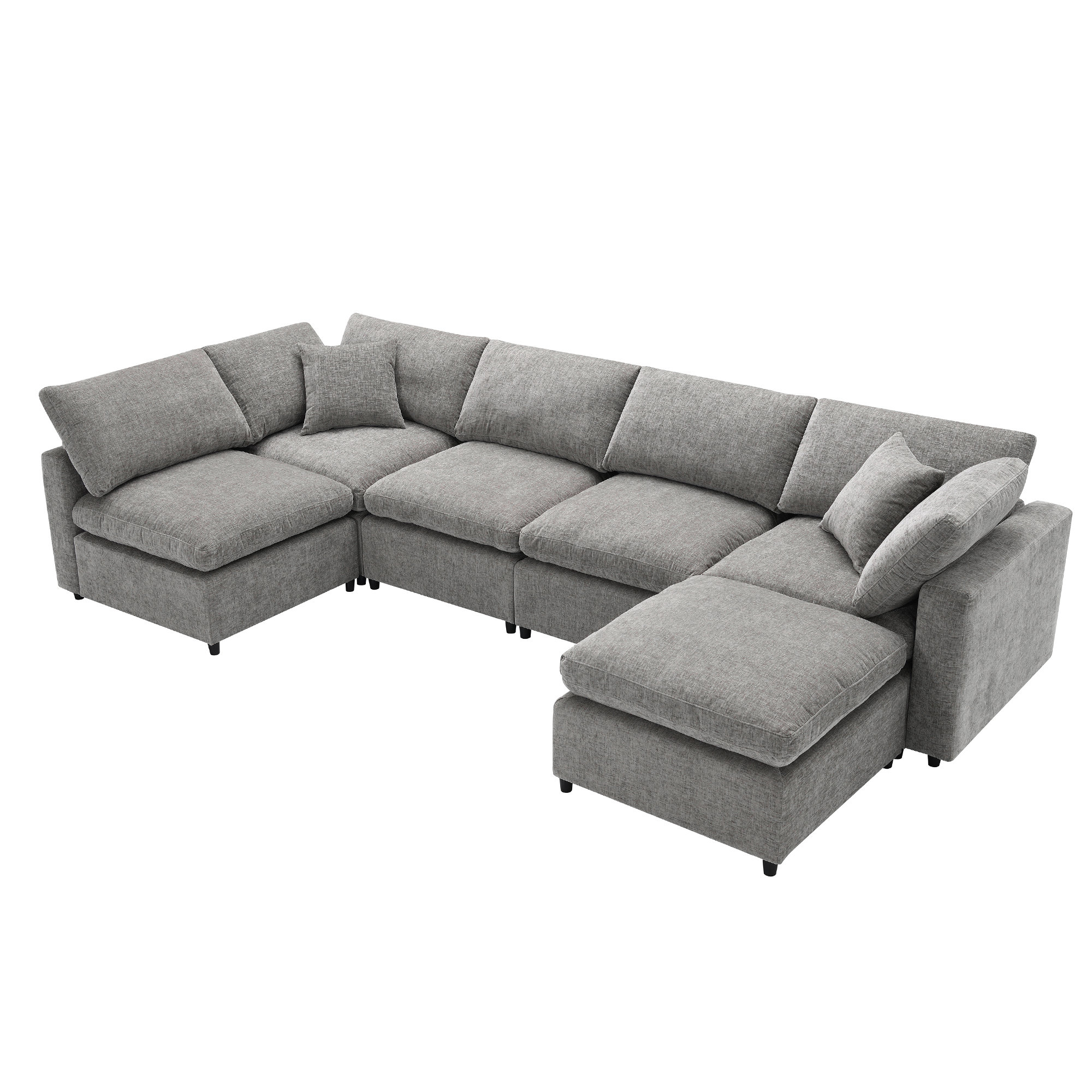 Latitude Run® Kierran 7 - Piece Upholstered Sectional & Reviews | Wayfair