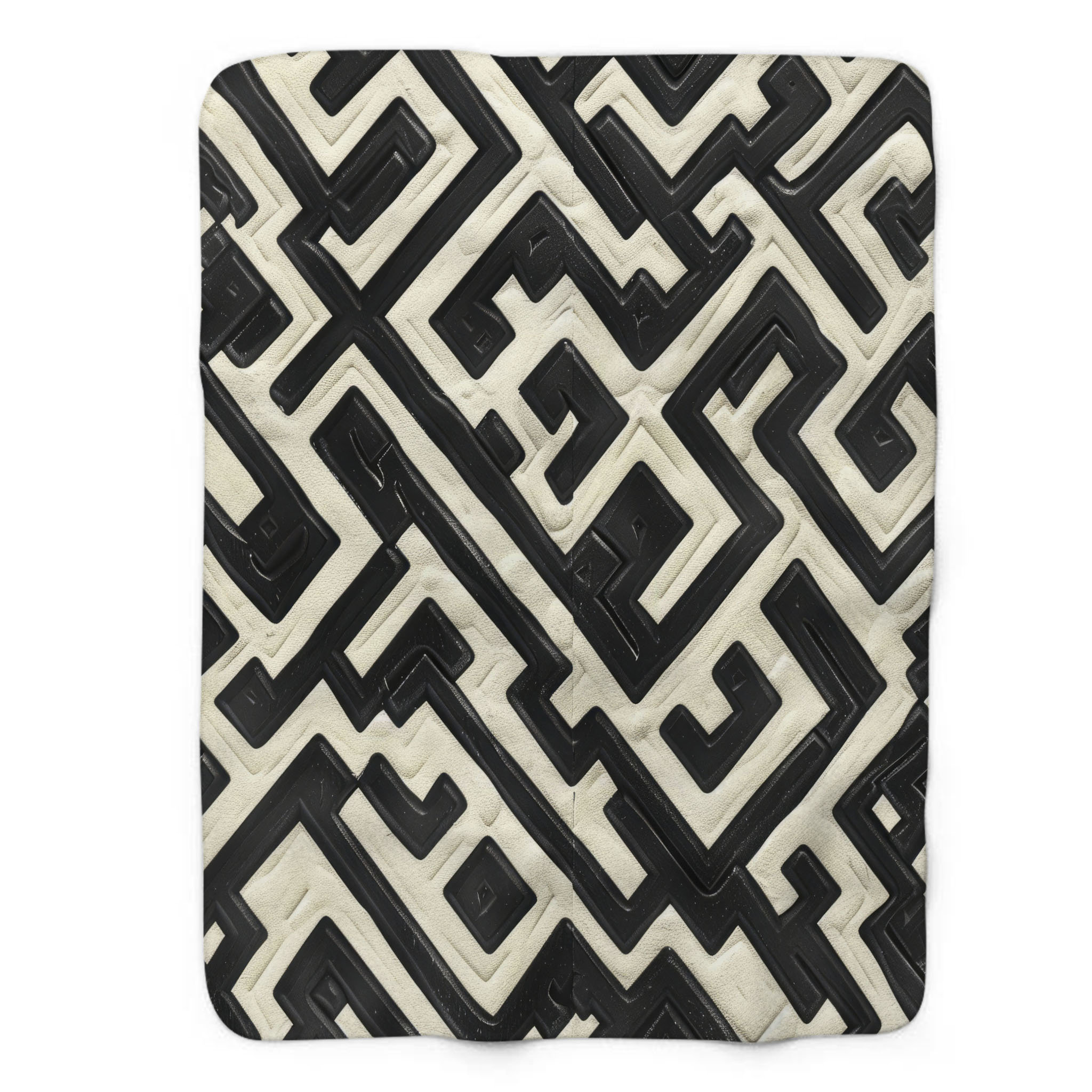 MentionedYou Black & White Matrix - 1 Piece Premium Sherpa Blanket ...
