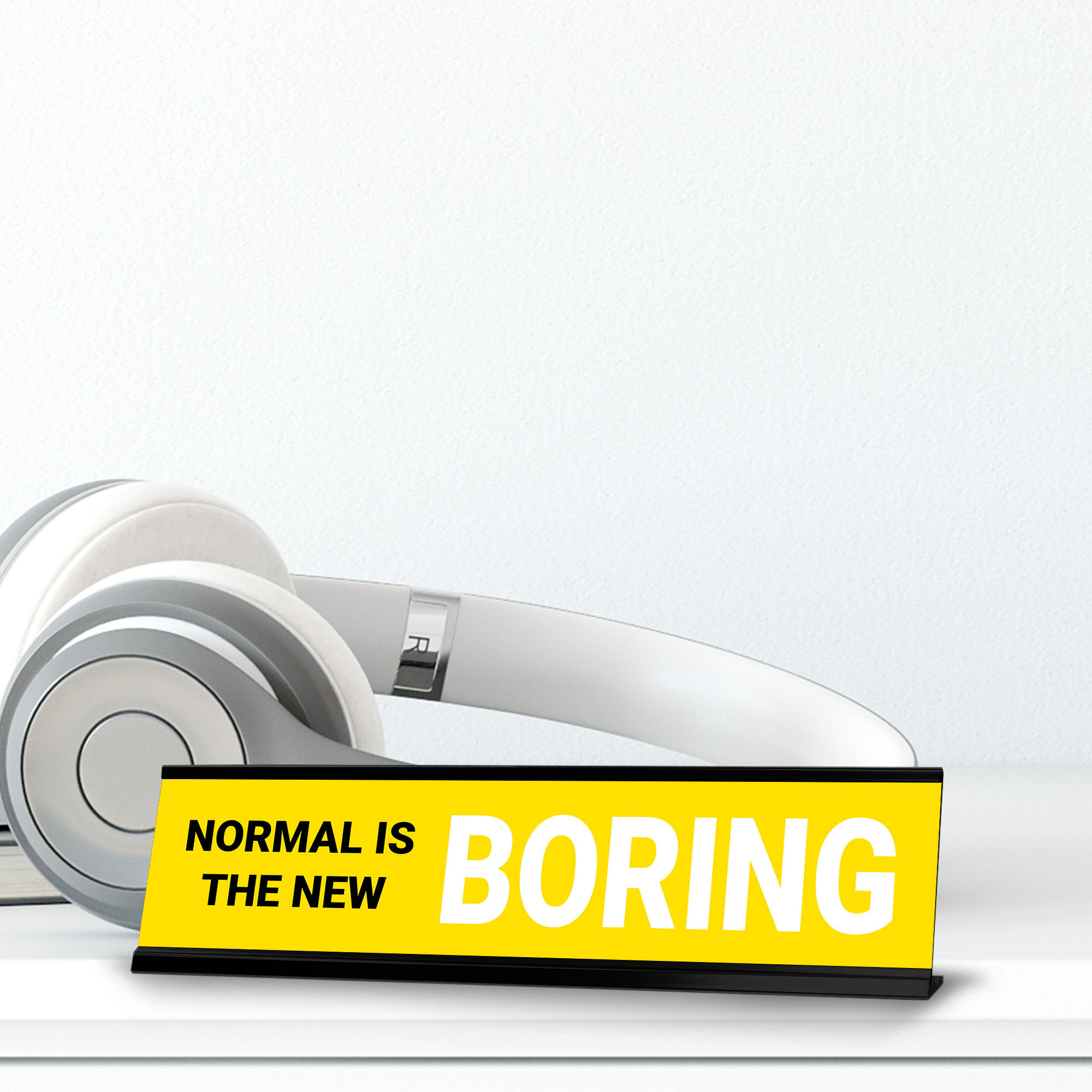 Signs ByLITA Normal Is the New Boring Desk Sign | Wayfair